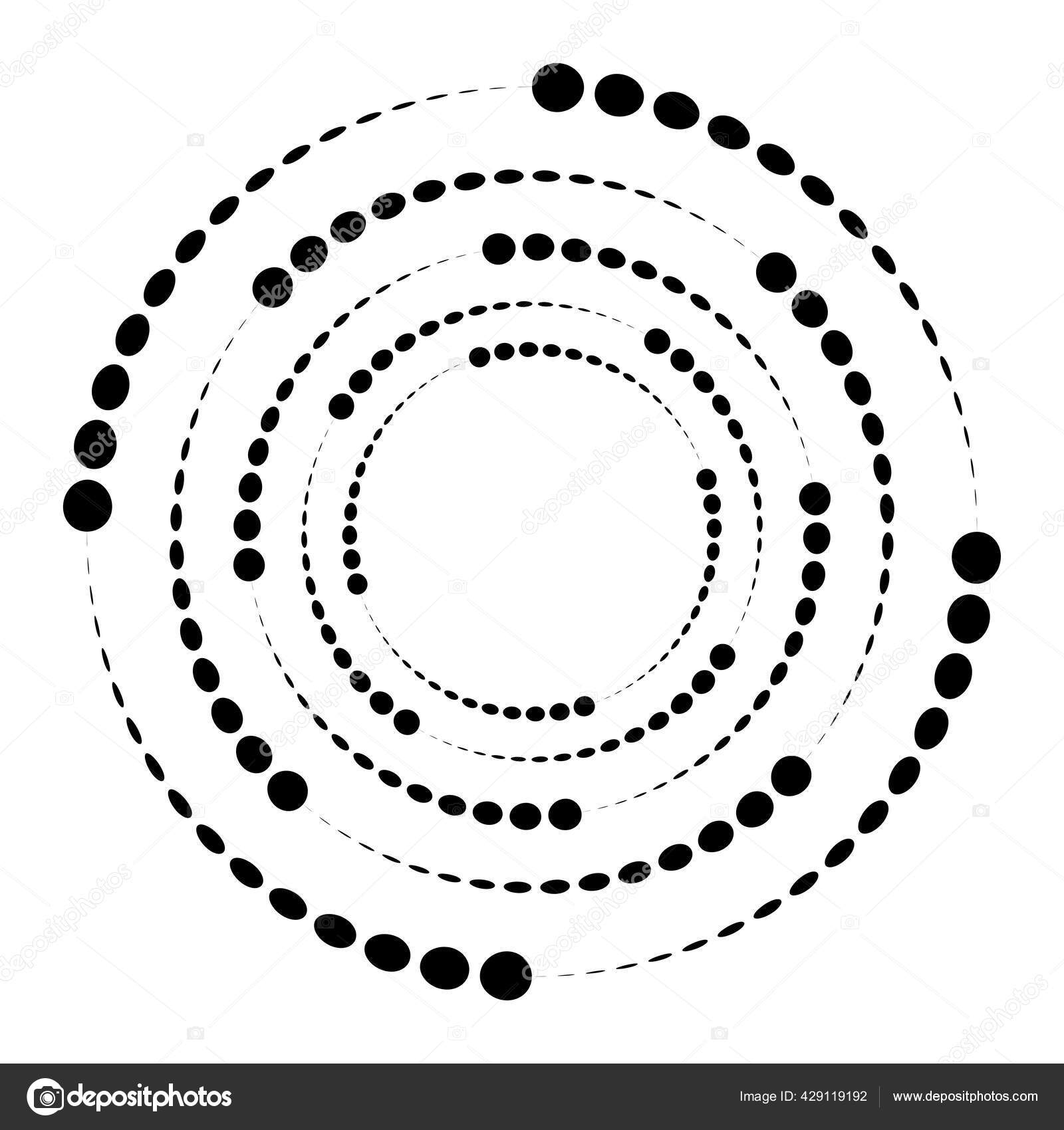 Dots Dotted Circular Spiral Swirl Twirl Circles Stippling Pointillist ...