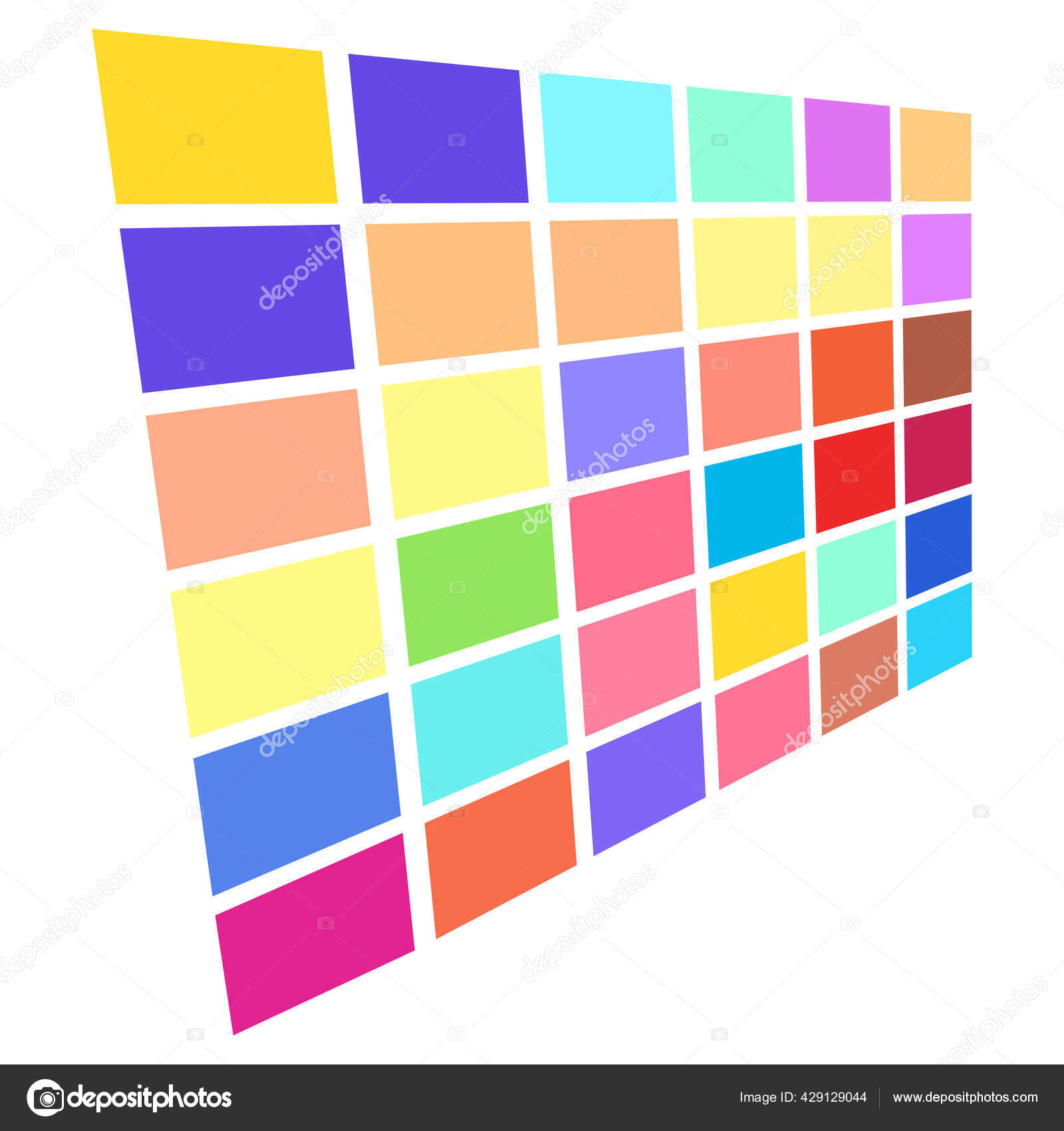 Tessellation Mosaic Colorful Light Colored Squares Rectangles Pattern ...