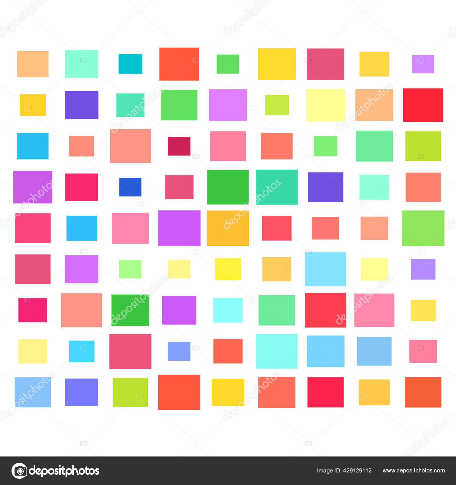 Tessellation Mosaic Colorful Light Colored Squares Rectangles Pattern ...