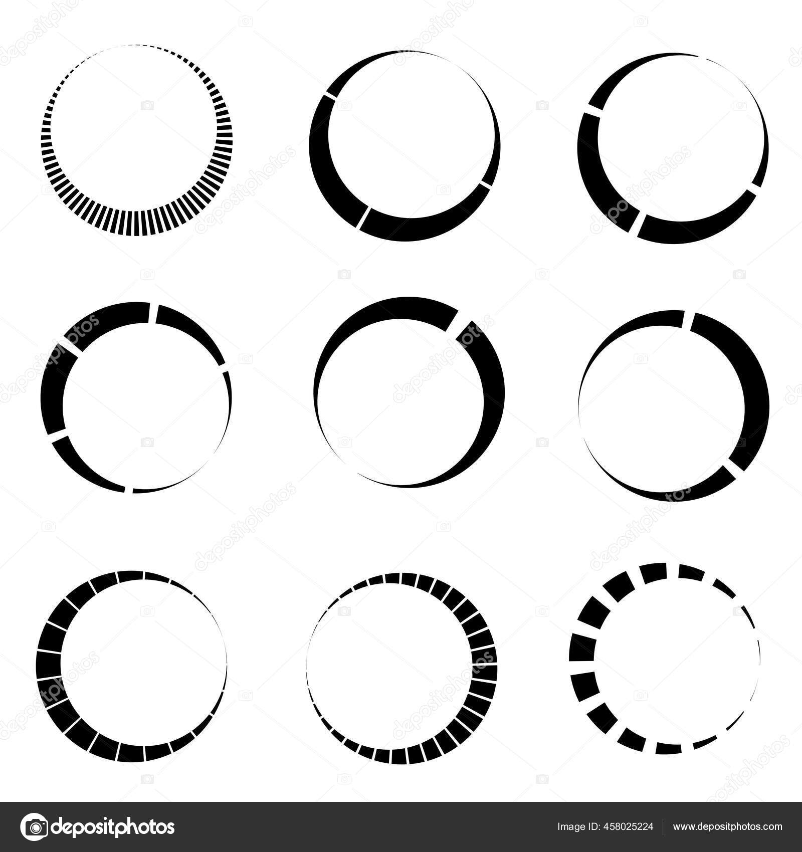 Dashed Lines Spiral Swirls Twirls Concentric Circular Volute Helix Vector Stock Vector By