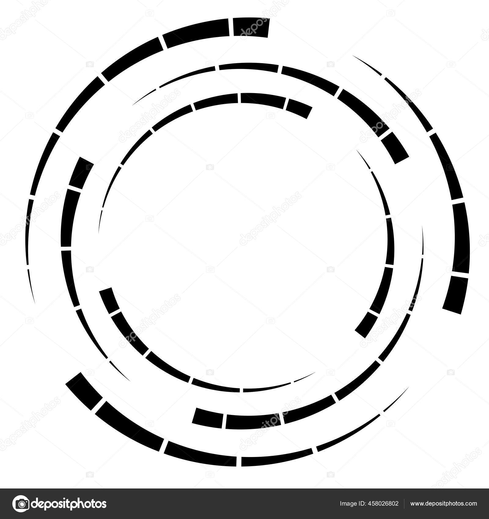 Dashed Lines Spiral Swirls Twirls Concentric Circular Volute Helix ...
