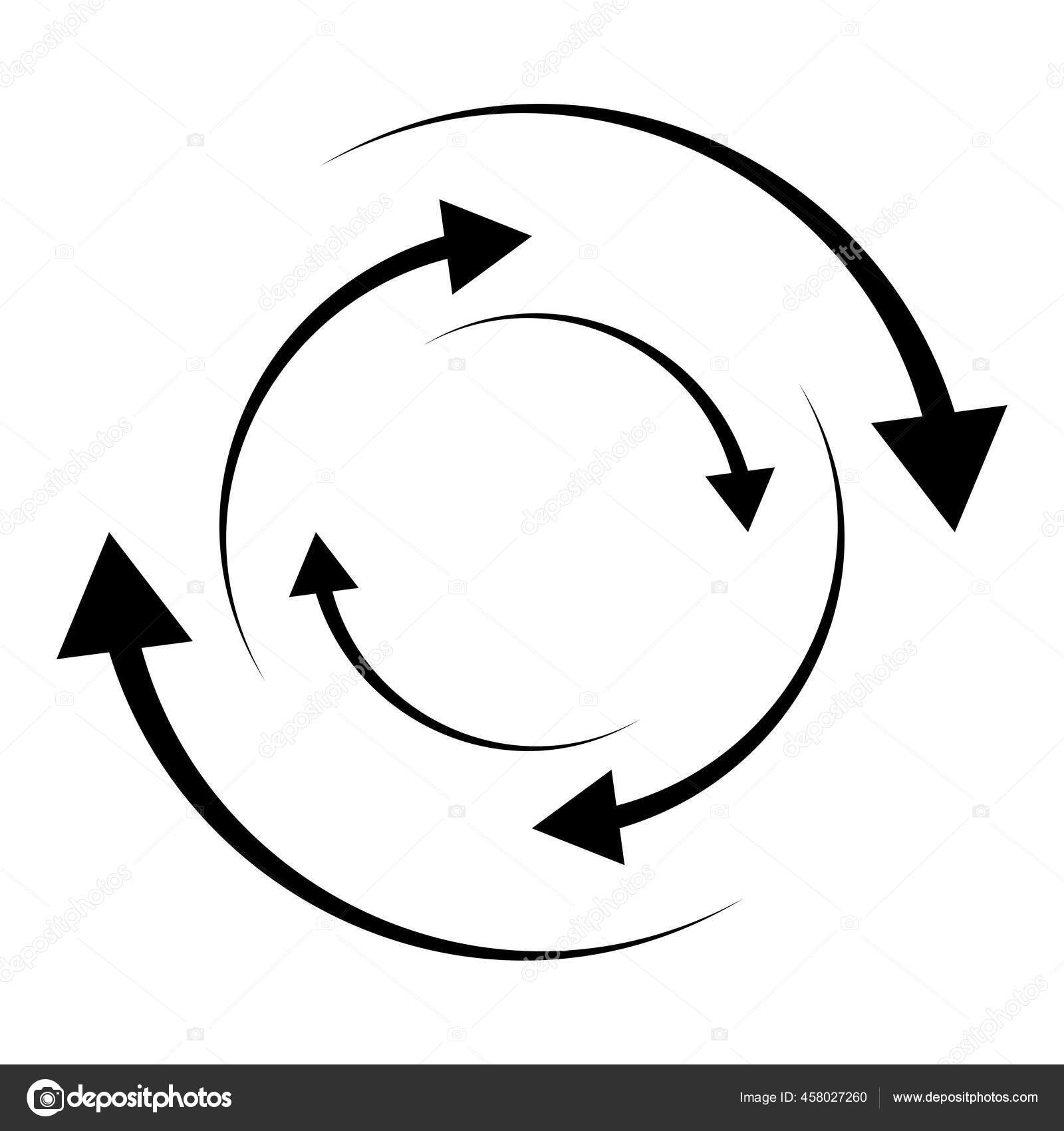 Rotating Arrows Concentric Radial Circular Arrow Element Cycle Cyclical ...