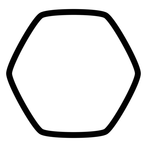 Rounded hexagon outline imágenes de stock de arte vectorial | Depositphotos