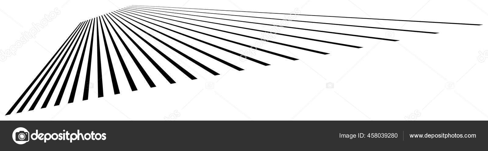 Parallel Straight Lines Stripes Perspective Vector Illustration Stock ...