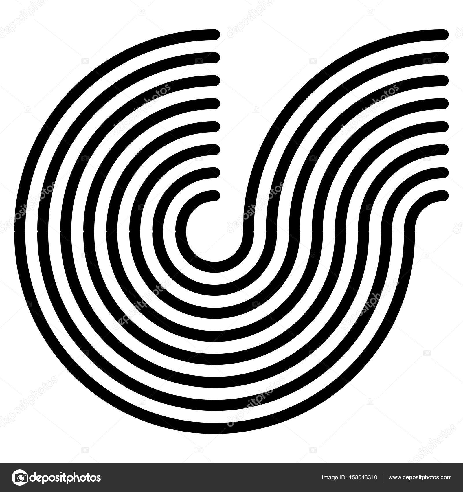 Graphics Icon Symbol Made Parallel Curved Lines Camber Flexure Lines ...