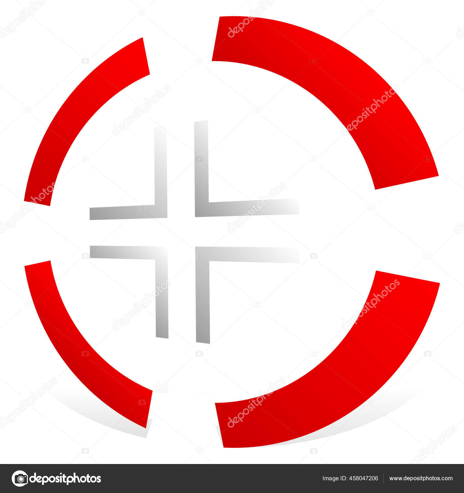 Cross Hair Reticle Target Mark Icon Symbol Logo Accuracy Precision ...