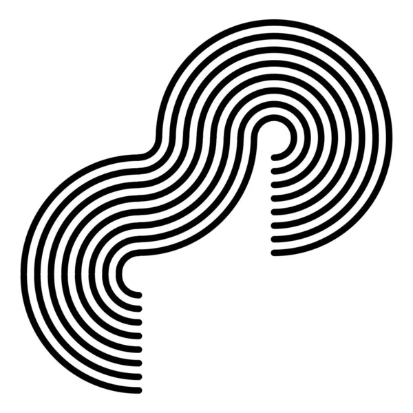 Graphics Icon Symbol Made Parallel Curved Lines Camber Flexure Lines ...