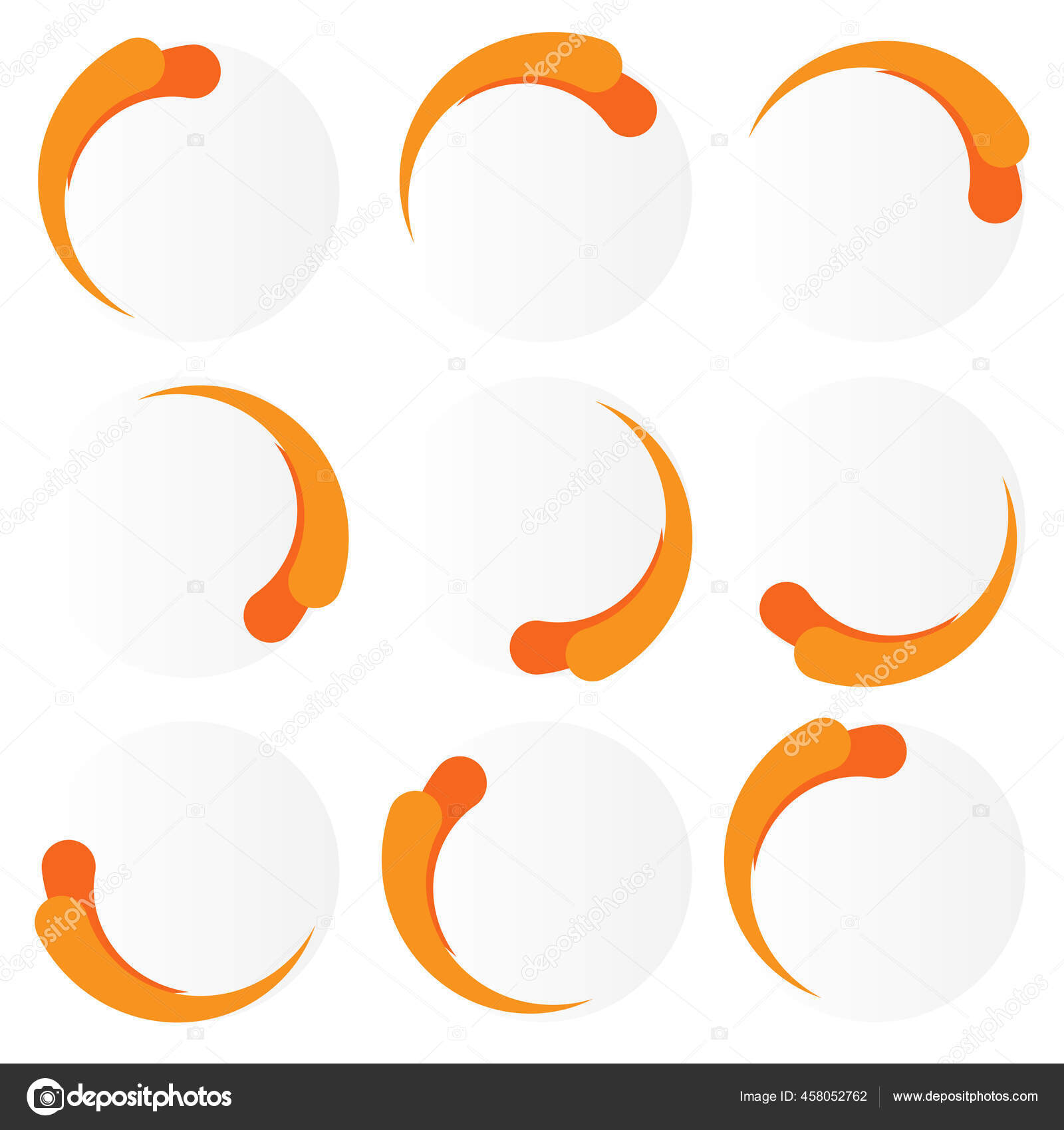 Segmented Circle Circular Preloader Buffer Progress Bar Completion Progression Stages Stock ...