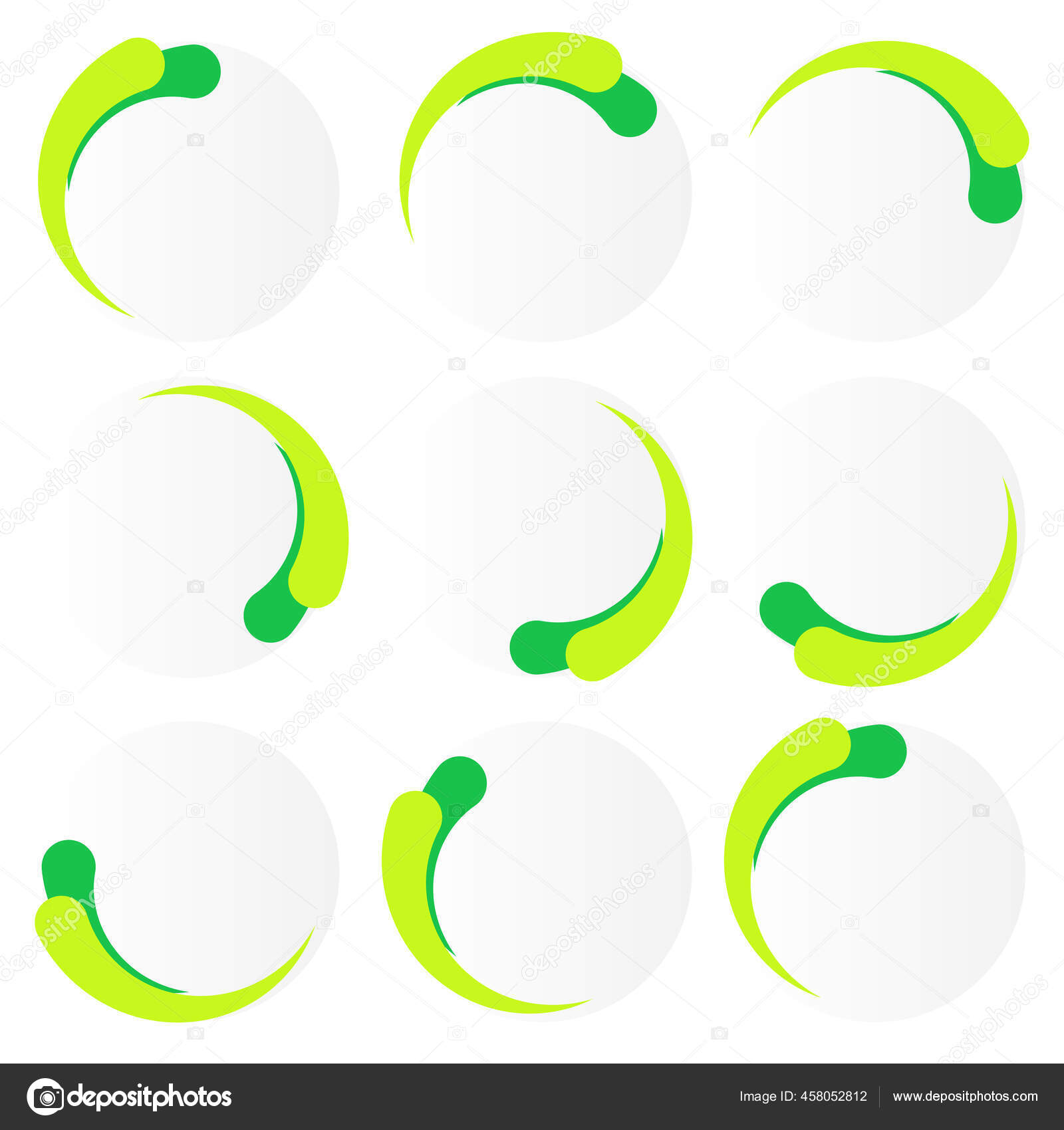 Segmented Circle Circular Preloader Buffer Progress Bar Completion Progression Stages Stock ...