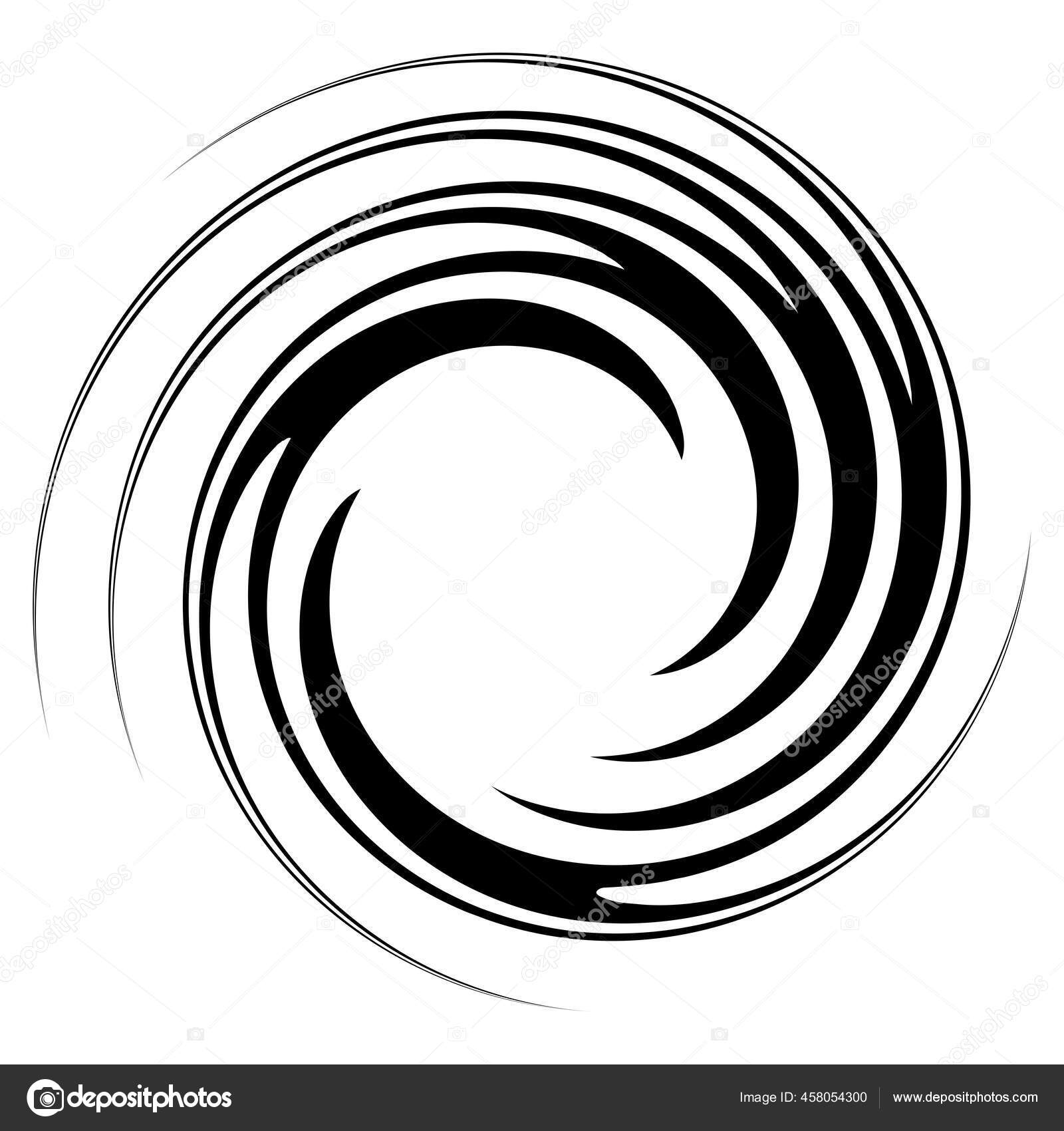 Revolved Whirlpool Whirlwind Design Element Radial Shape Rotation Gyre ...