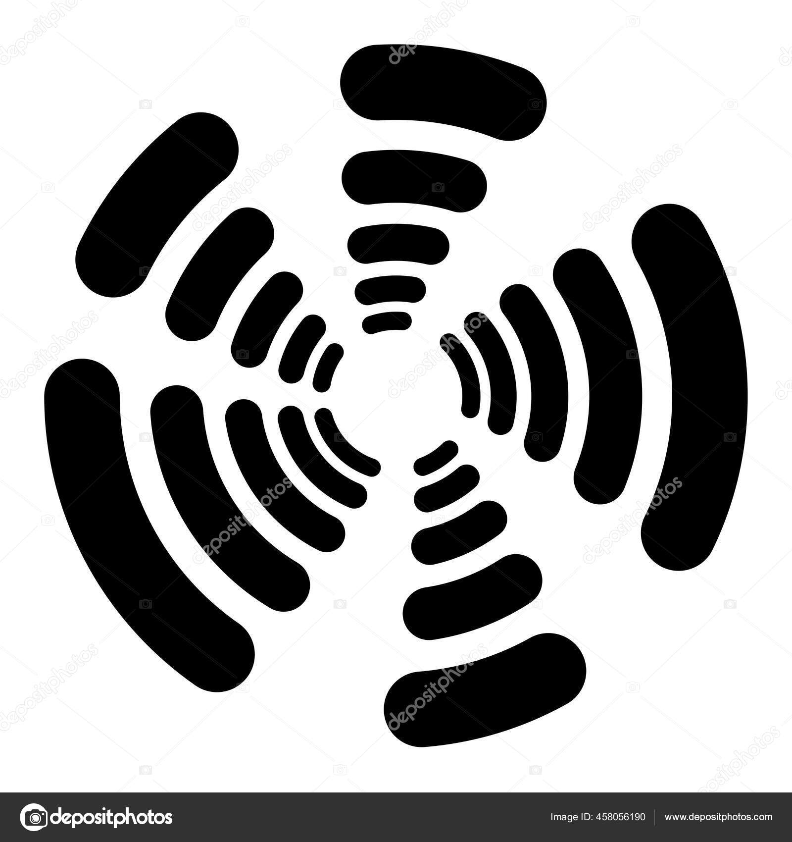 Dashed Lines Spiral Swirls Twirls Concentric Circular Volute Helix ...