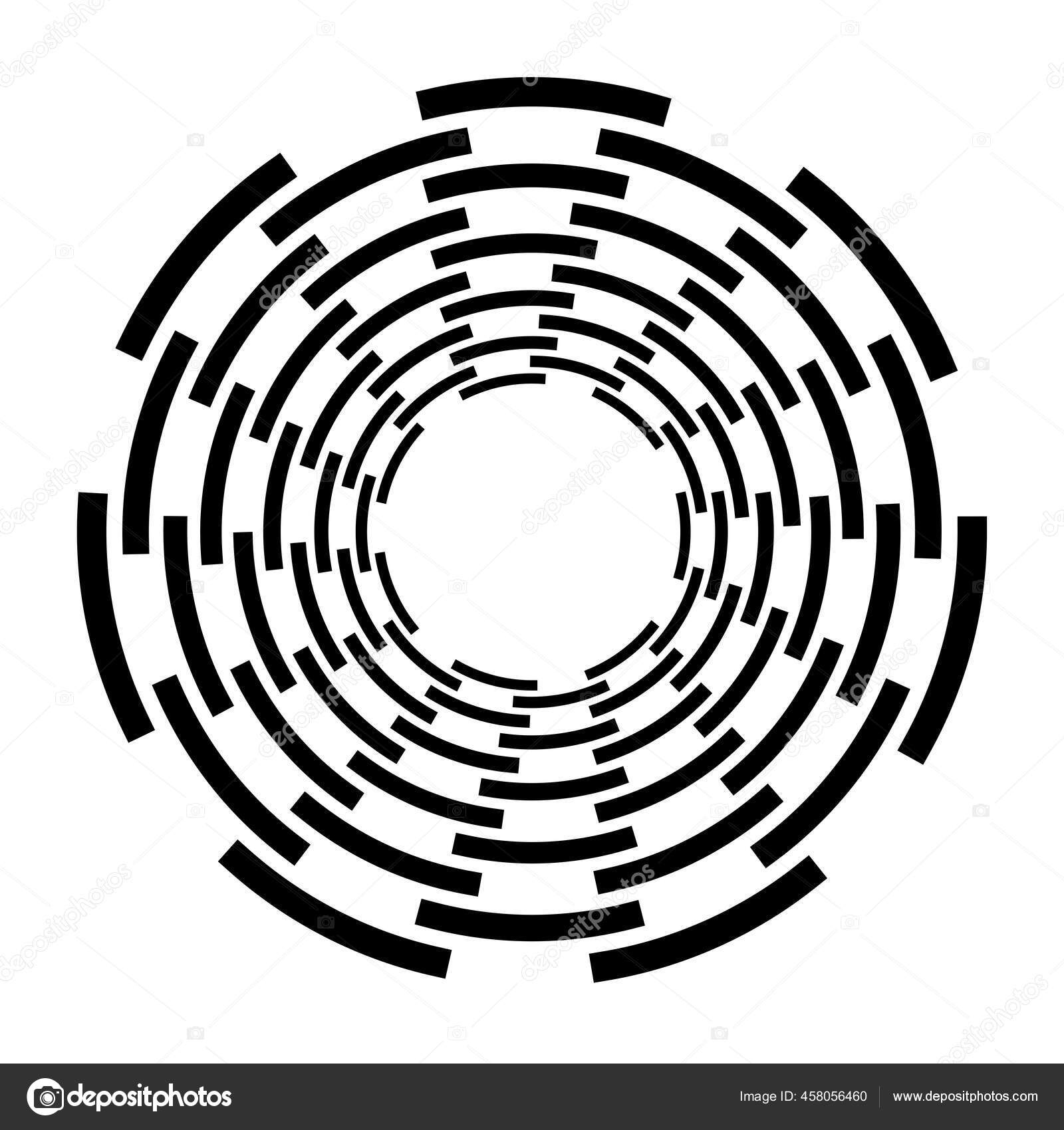 Dashed Lines Spiral Swirls Twirls Concentric Circular Volute Helix ...