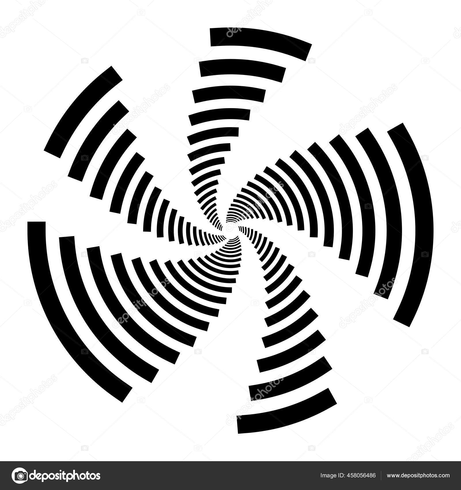 Dashed Lines Spiral Swirls Twirls Concentric Circular Volute Helix ...