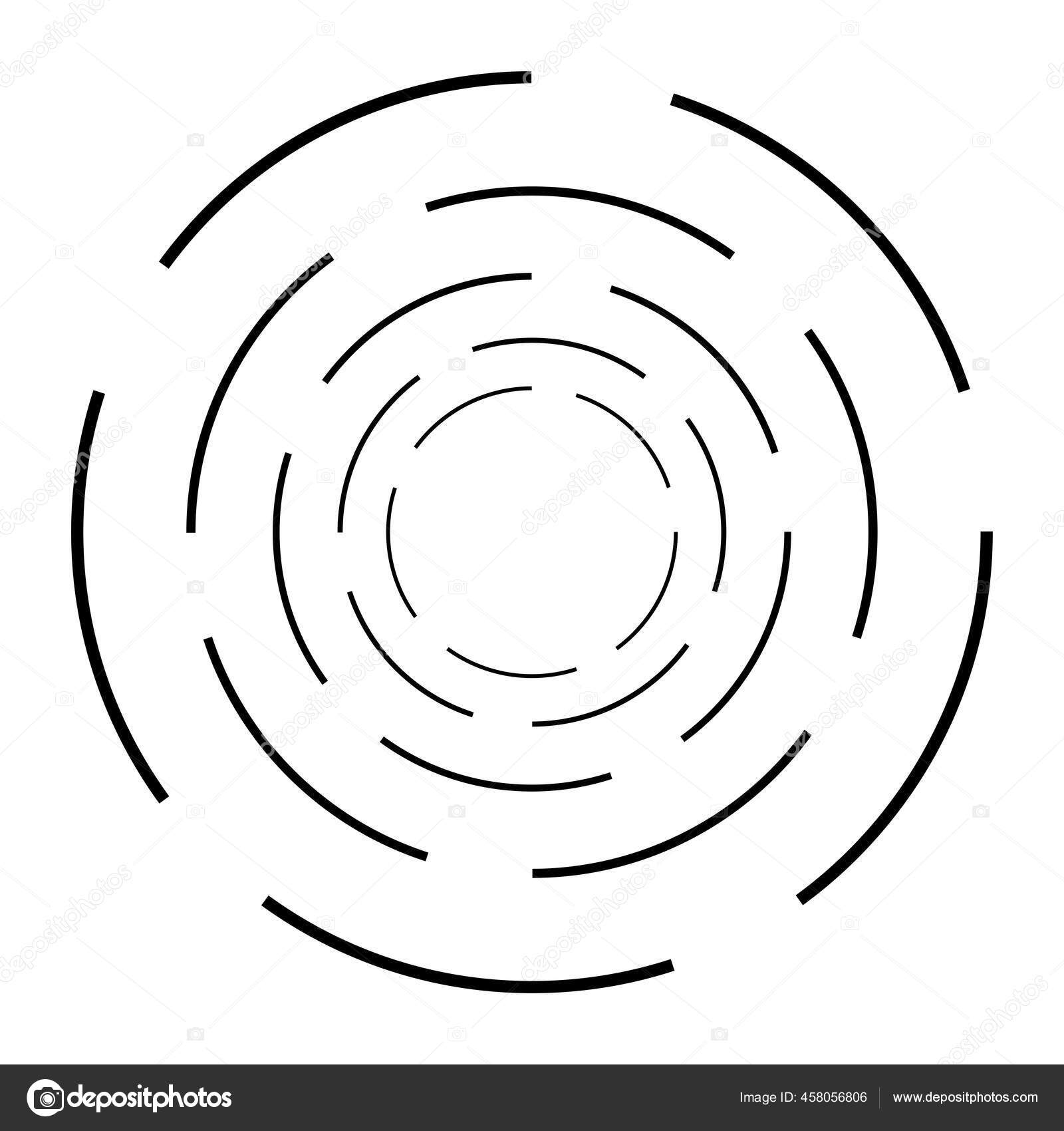 Dashed Lines Spiral Swirls Twirls Concentric Circular Volute Helix ...