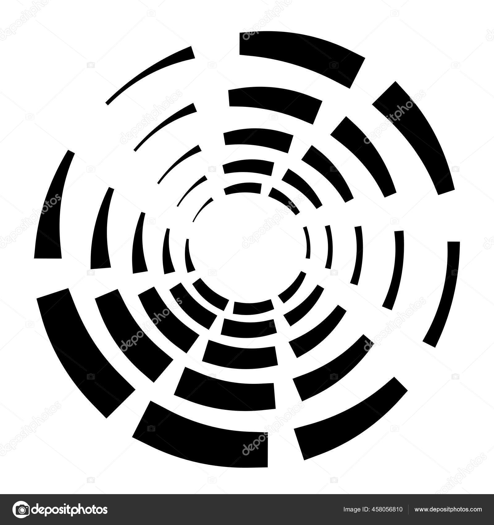 Dashed Lines Spiral Swirls Twirls Concentric Circular Volute Helix ...