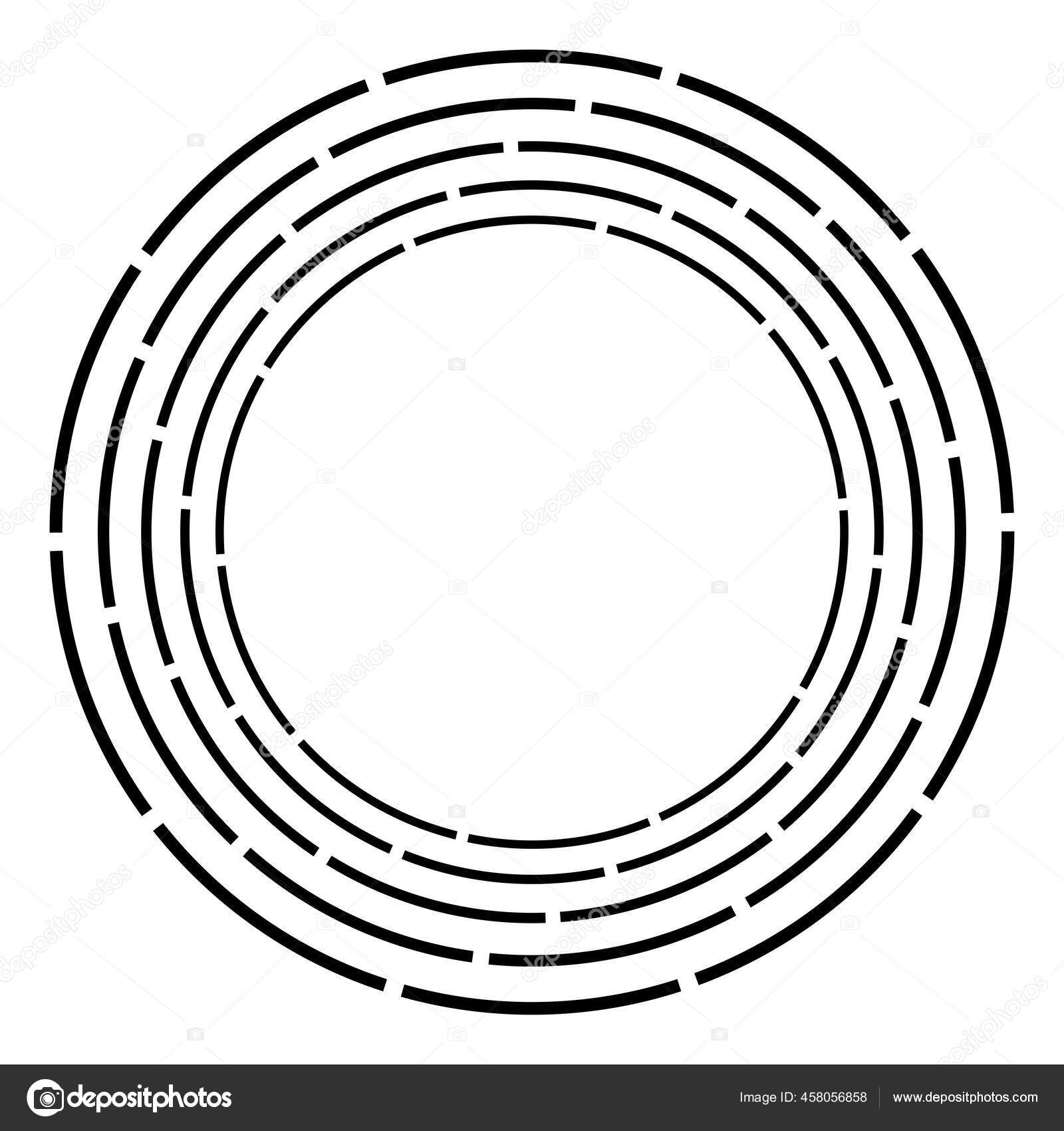 Dashed Lines Spiral Swirls Twirls Concentric Circular Volute Helix ...
