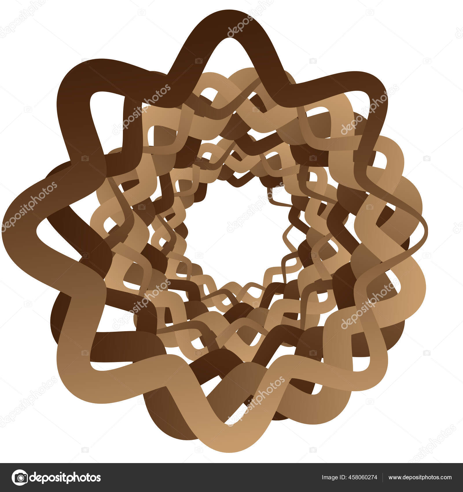Squiggle Squiggly Lines Rotated Inwards Circular Spinning Cyclic ...