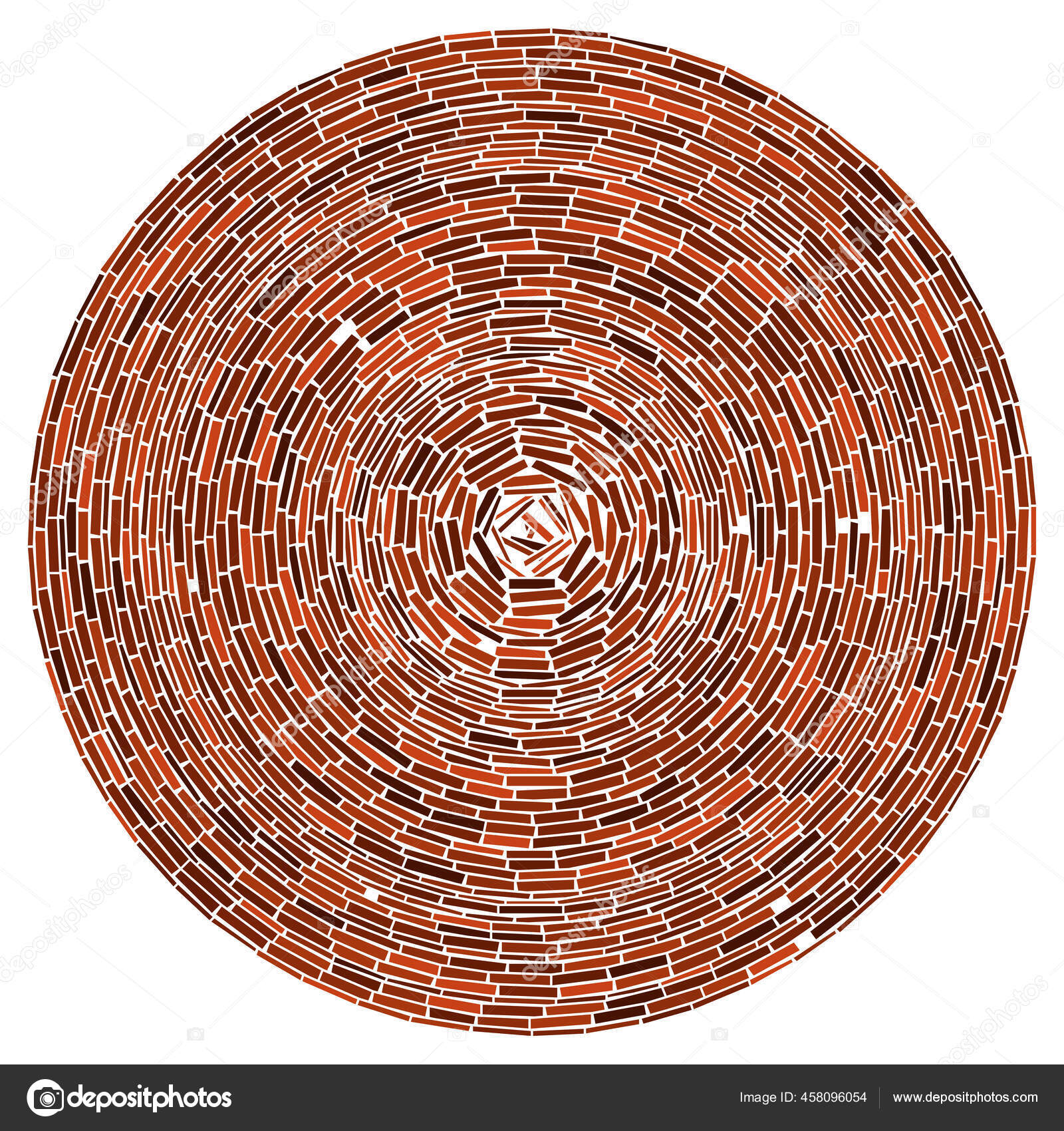 Geometric Circle Element Circular Red Stonework Masonry Stone Rock ...