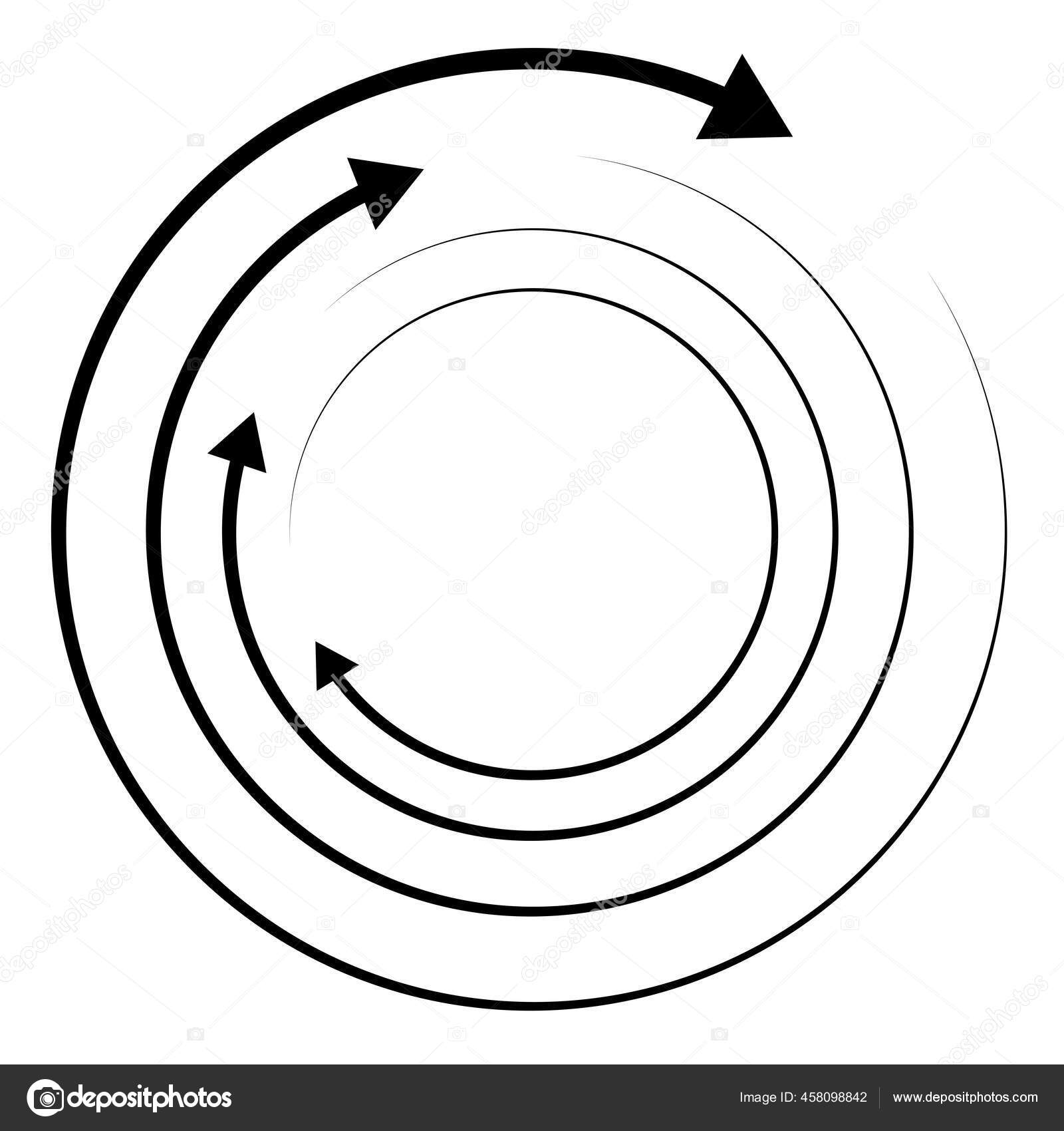 Rotating Arrows Concentric Radial Circular Arrow Element Cycle Cyclical ...
