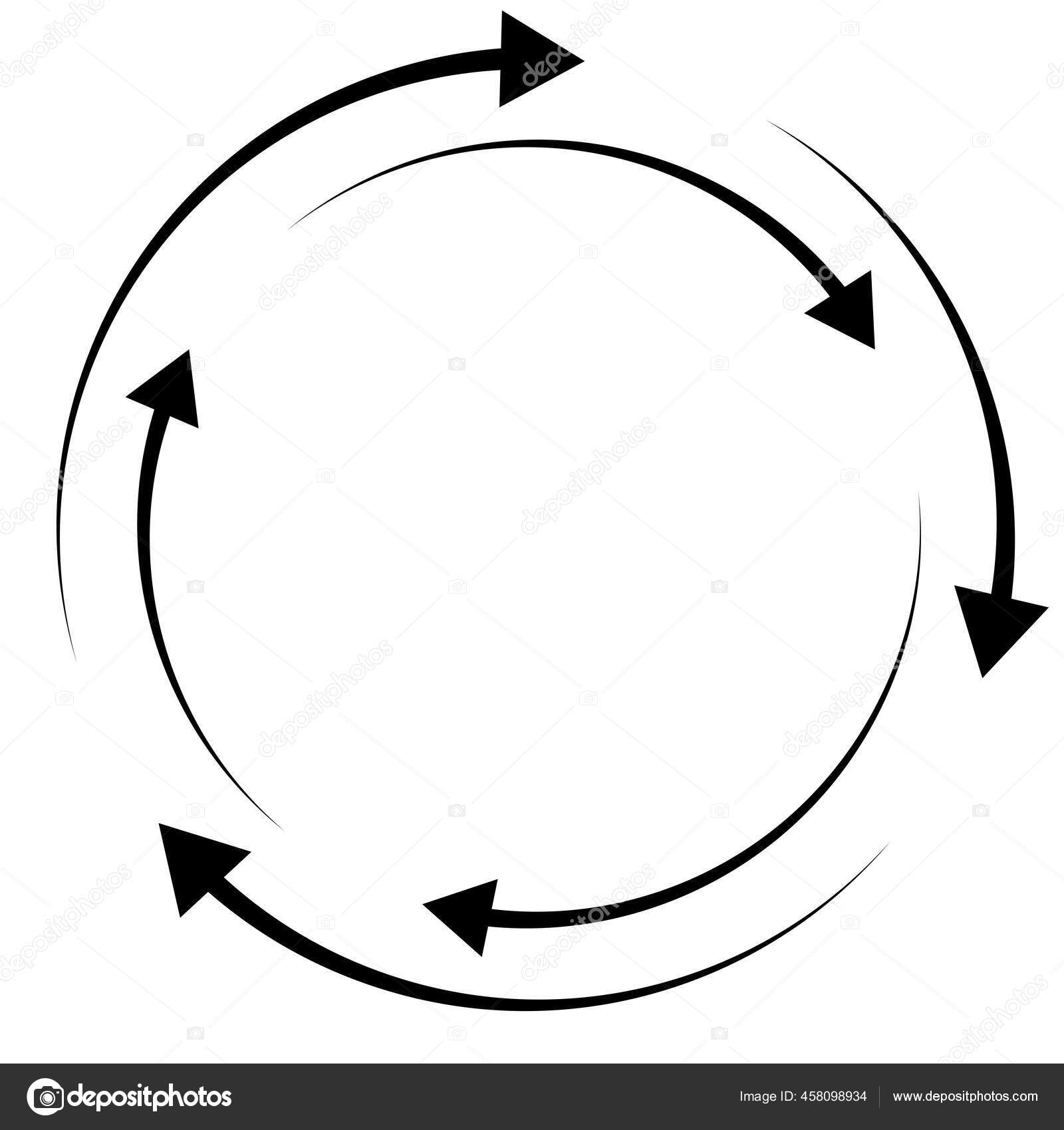 Rotating Arrows Concentric Radial Circular Arrow Element Cycle Cyclical ...