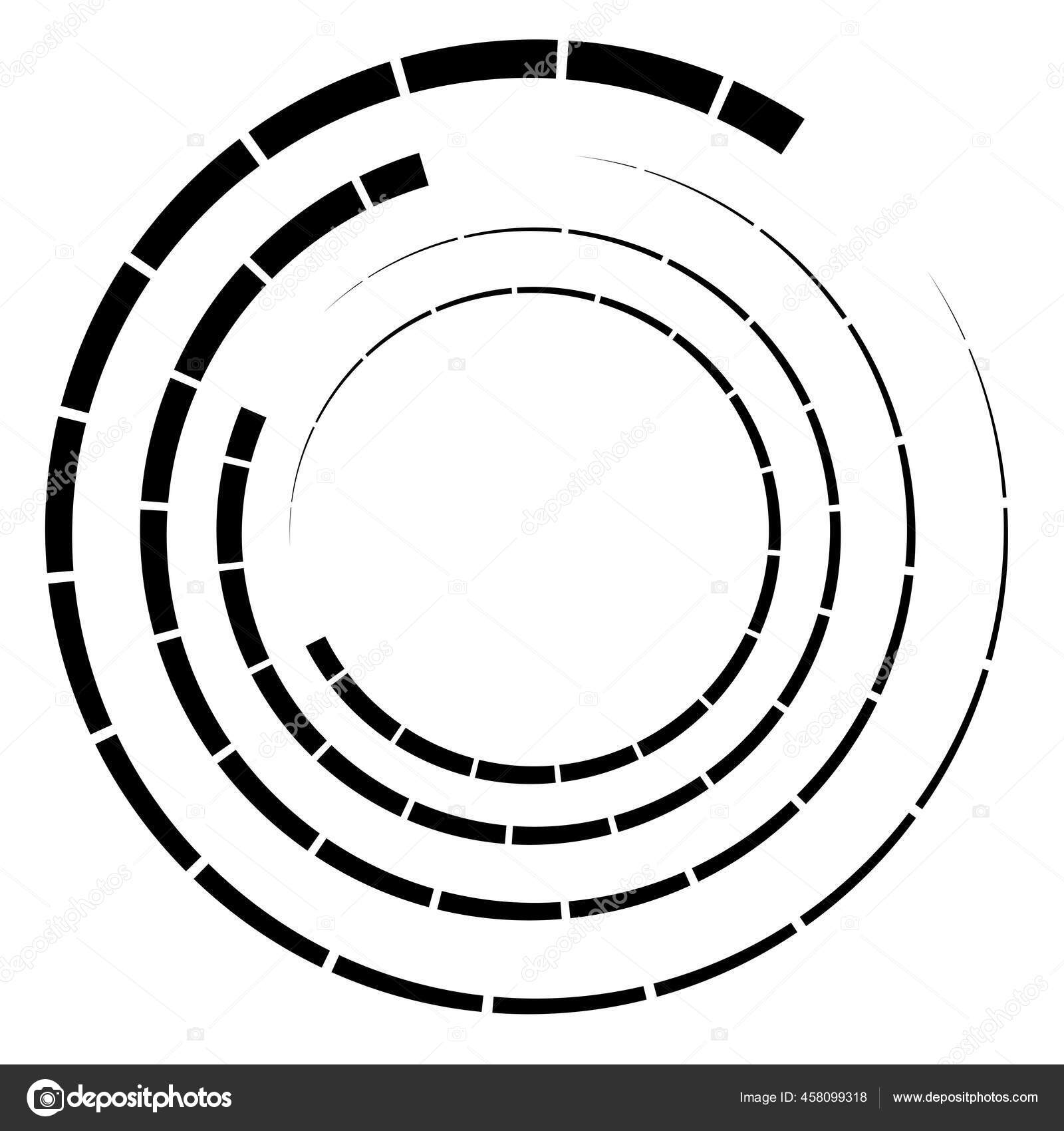 Dashed Lines Spiral Swirls Twirls Concentric Circular Volute Helix ...
