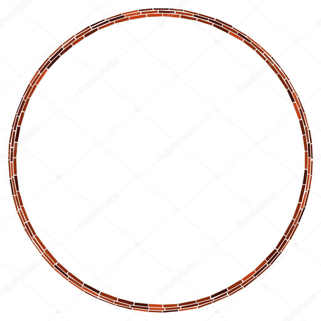 Elemento de círculo geométrico. Piedra roja circular, piedra de ...