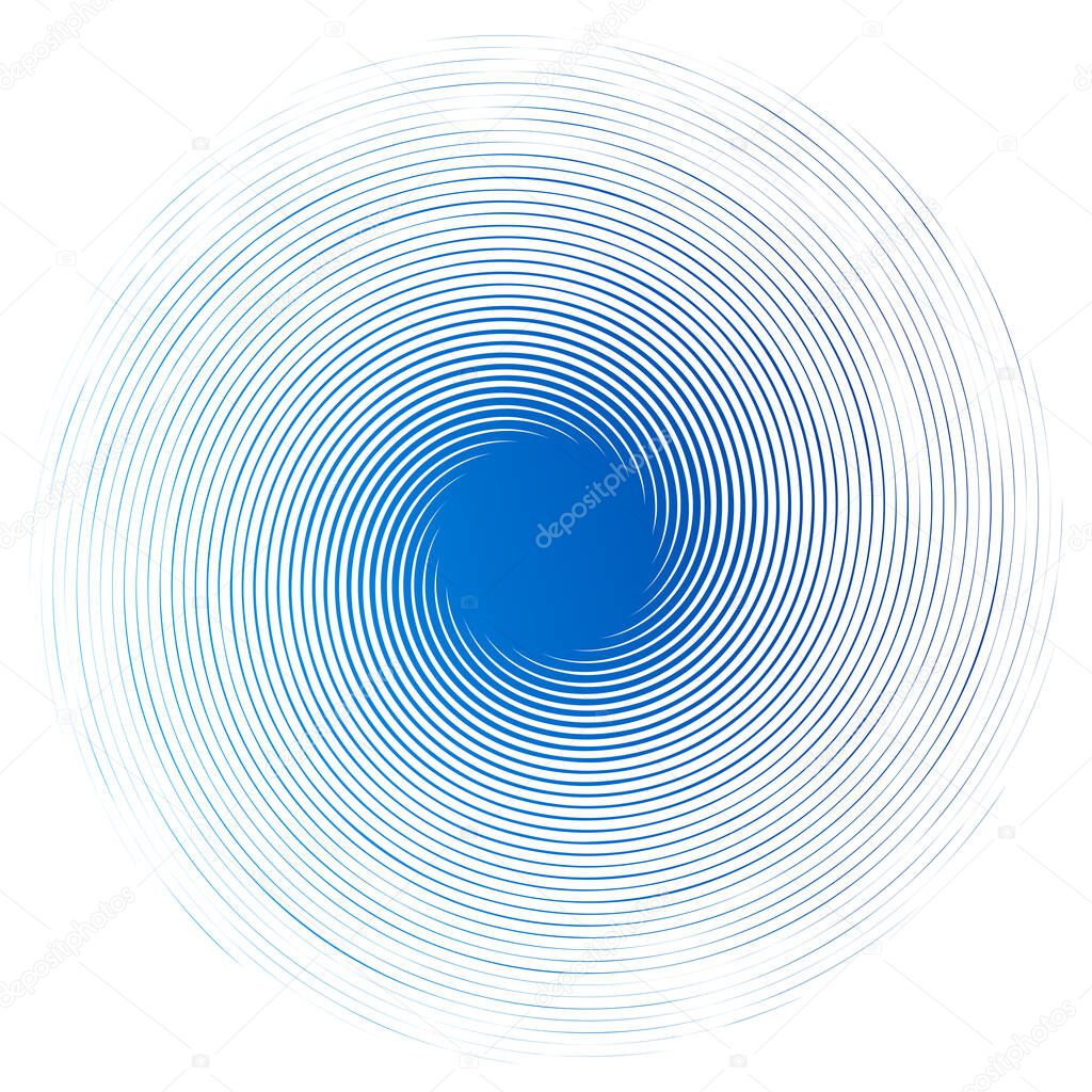 Círculo Cíclico Hélice Elemento Voluta Forma Concéntrica Con Rotación ...