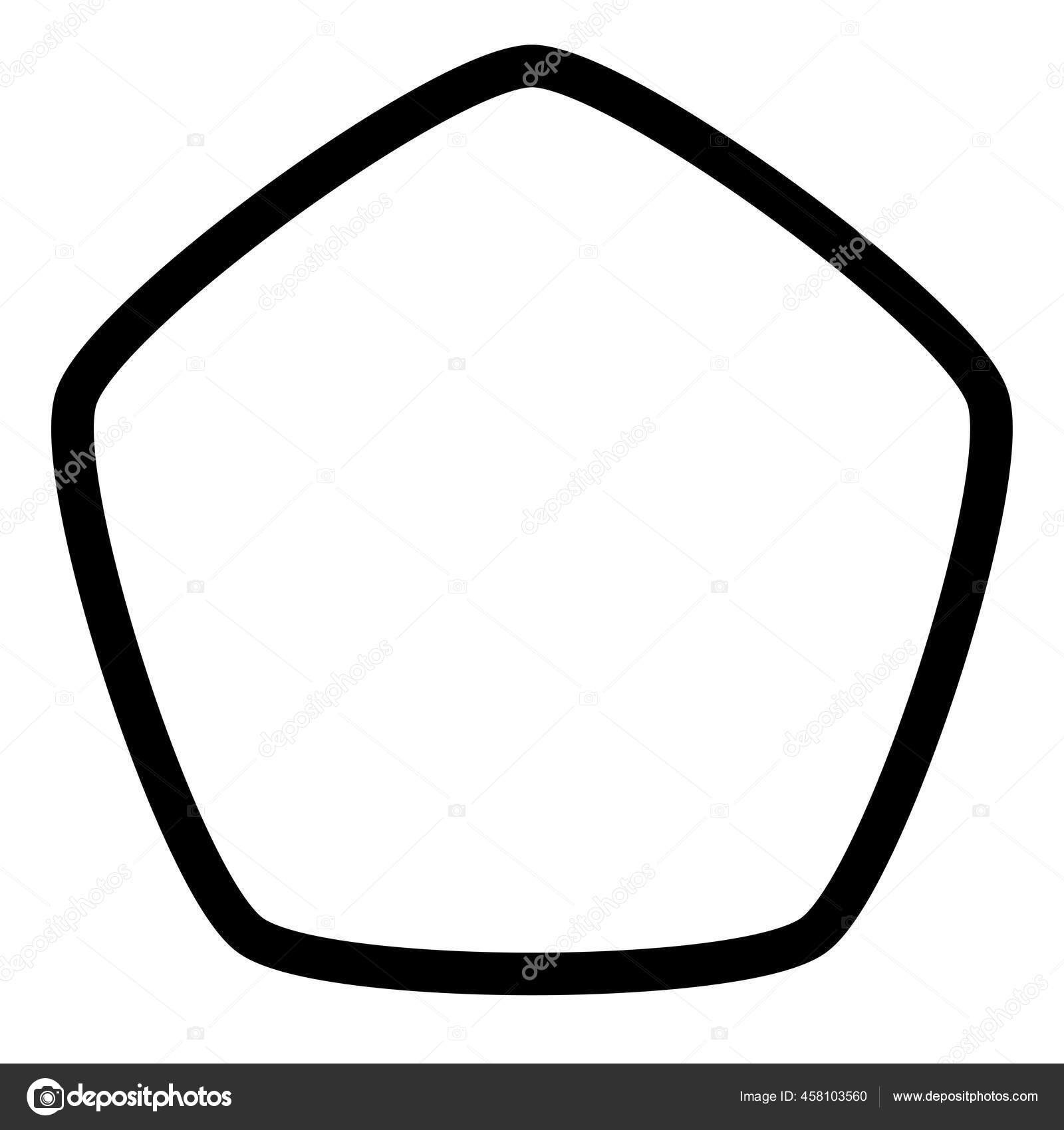 Rounded Pentagon Polygon Contour Outline Shape Soft Smooth Design ... Rounded Pentagon Polygon Contour Outline Shape Soft Smooth Design ...