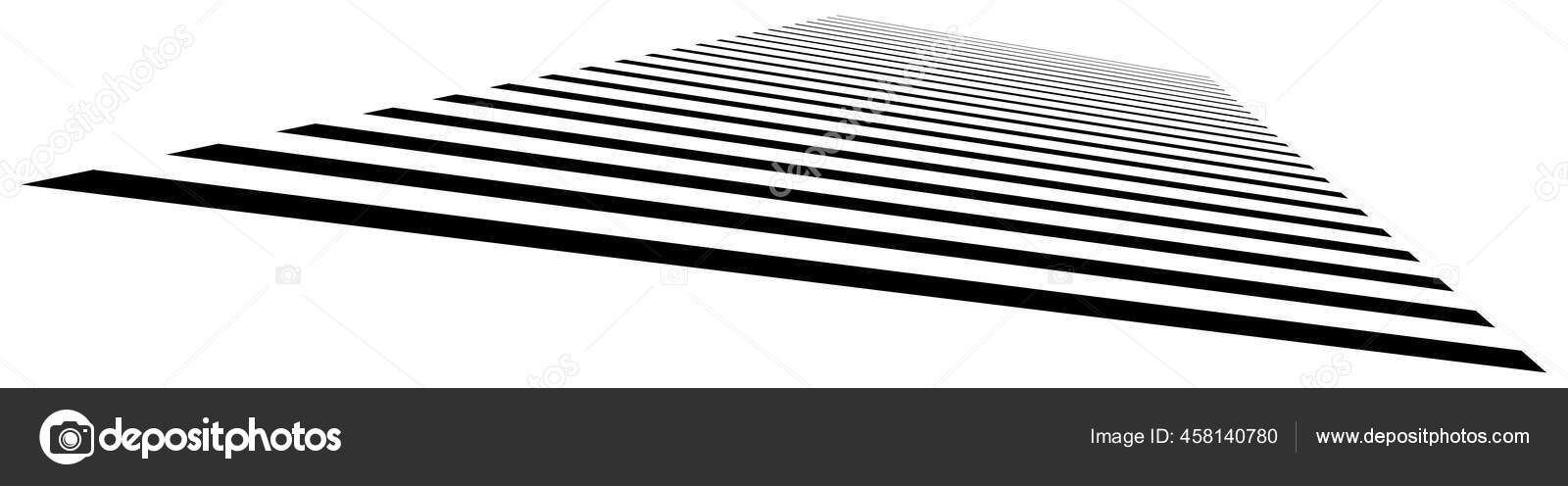 Parallel Straight Lines Stripes Perspective Vector Illustration Stock ...