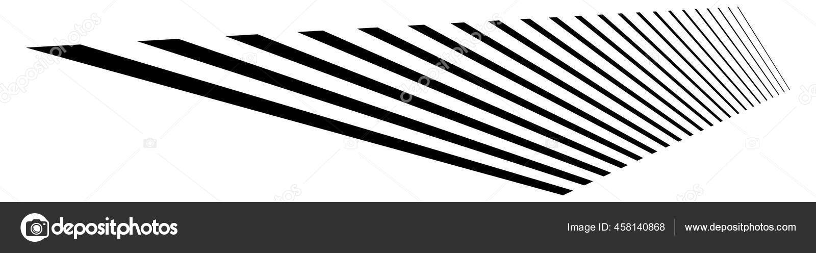 Parallel Straight Lines Stripes Perspective Vector Illustration Stock ...