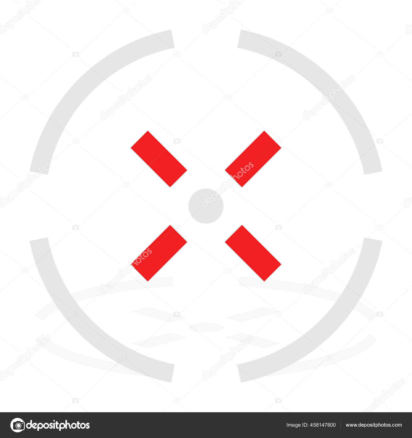 Cross Hair Reticle Target Mark Icon Symbol Logo Accuracy Precision ...