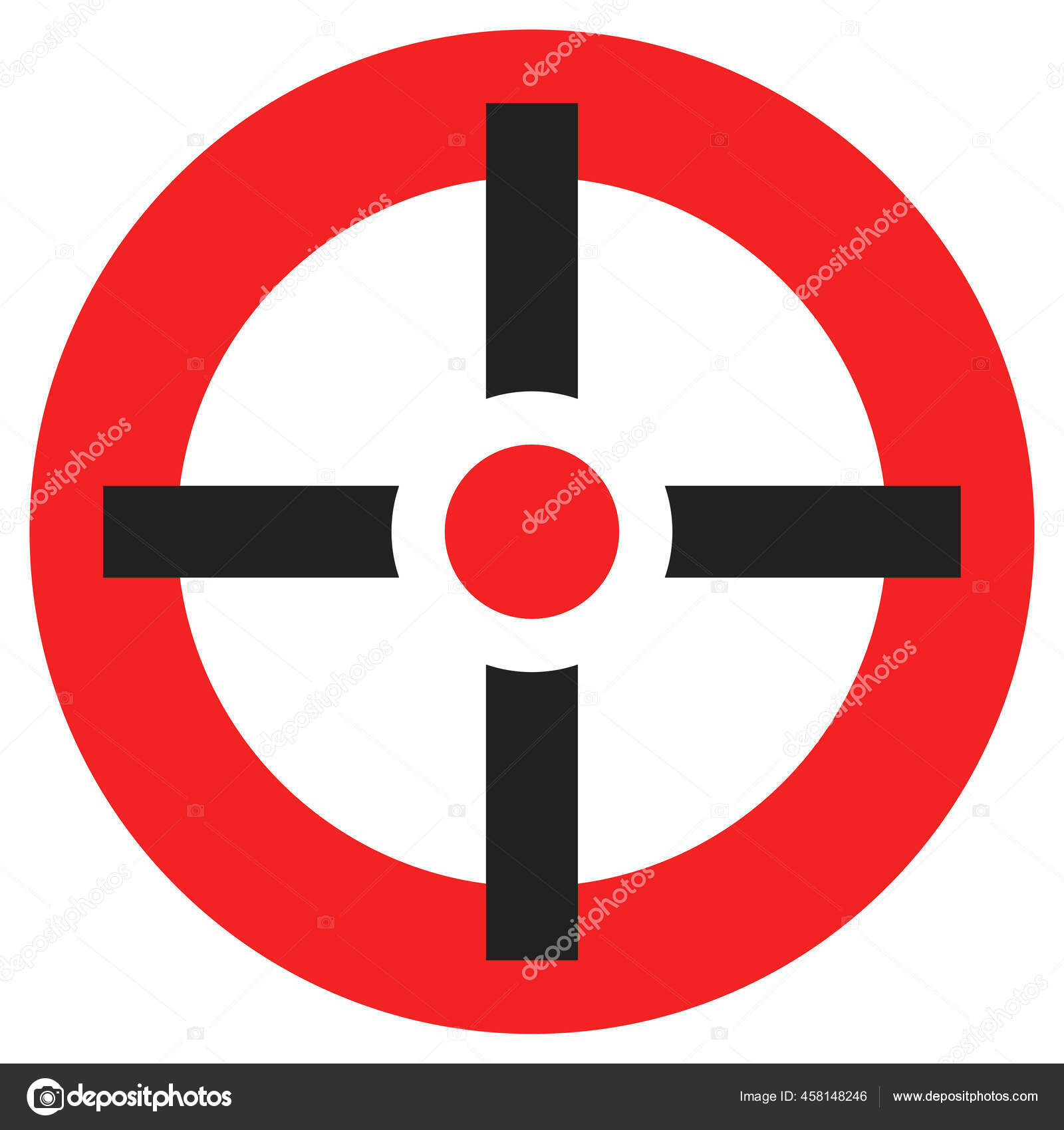 Cross Hair Reticle Target Mark Icon Symbol Logo Accuracy Precision ...