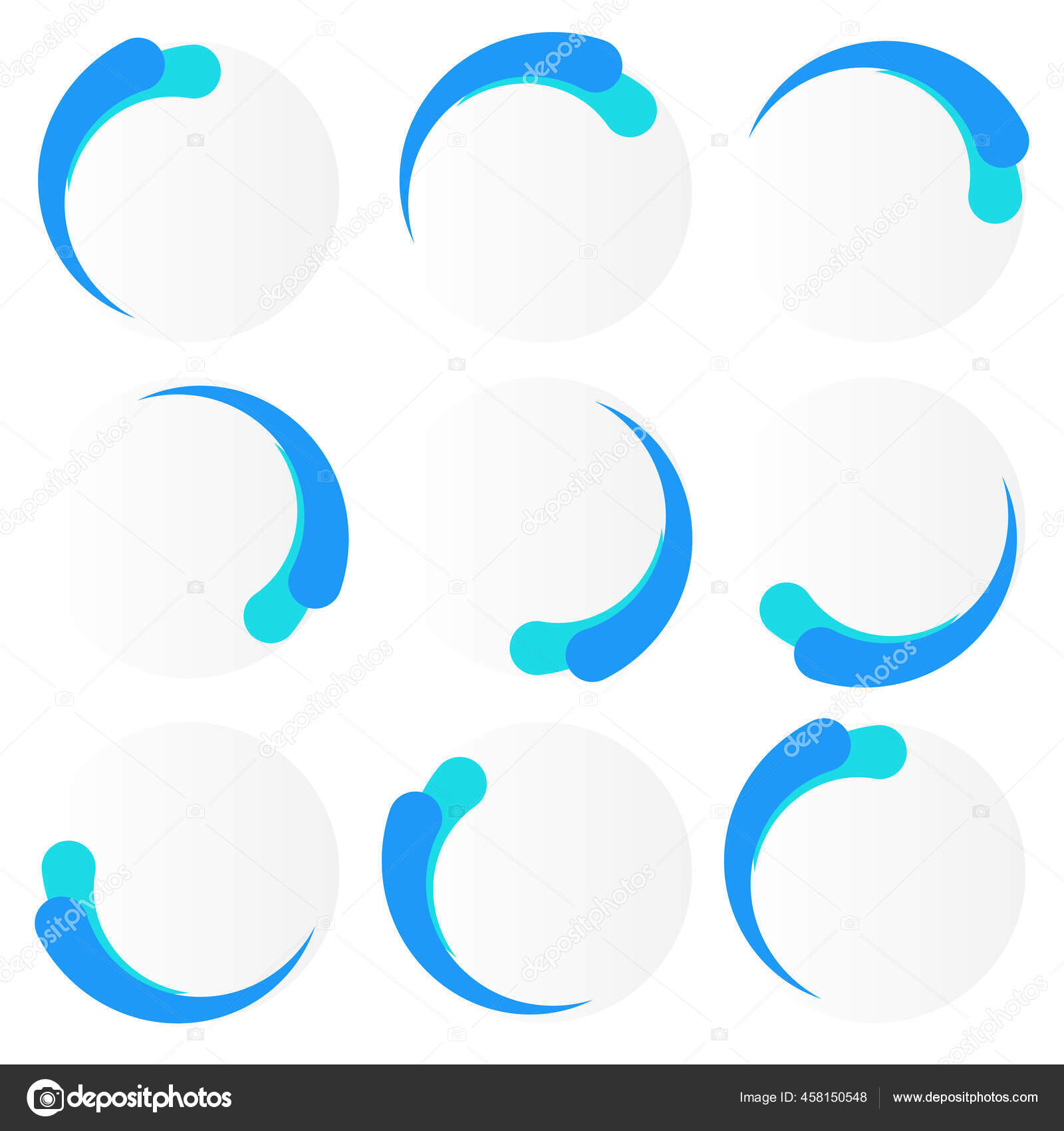 Segmented Circle Circular Preloader Buffer Progress Bar Completion Progression Stages Stock ...