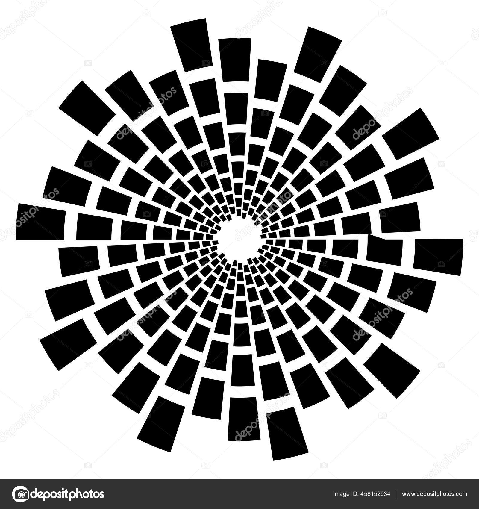 Dashed Lines Spiral Swirls Twirls Concentric Circular Volute Helix ...