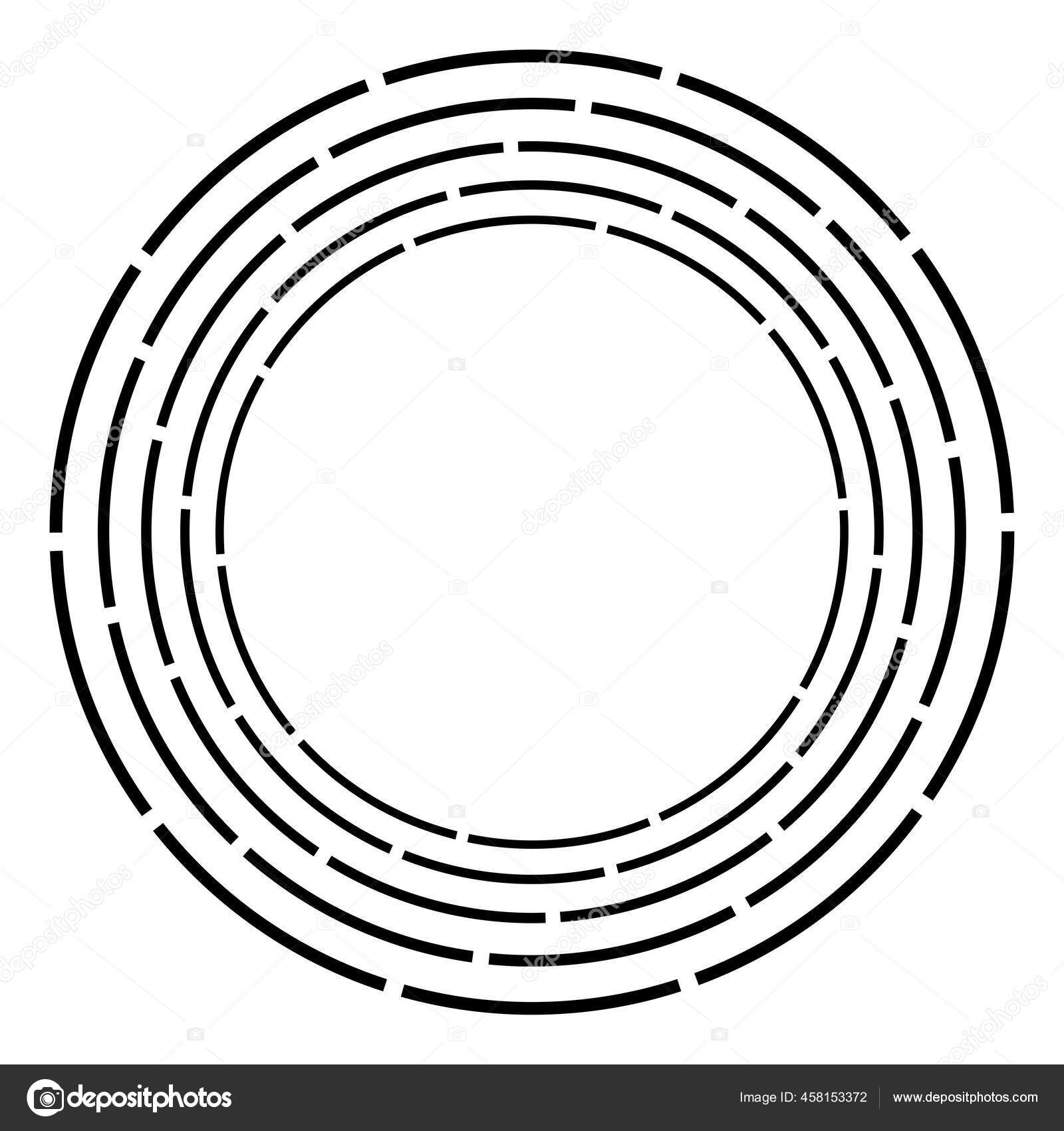 Dashed Lines Spiral Swirls Twirls Concentric Circular Volute Helix ...