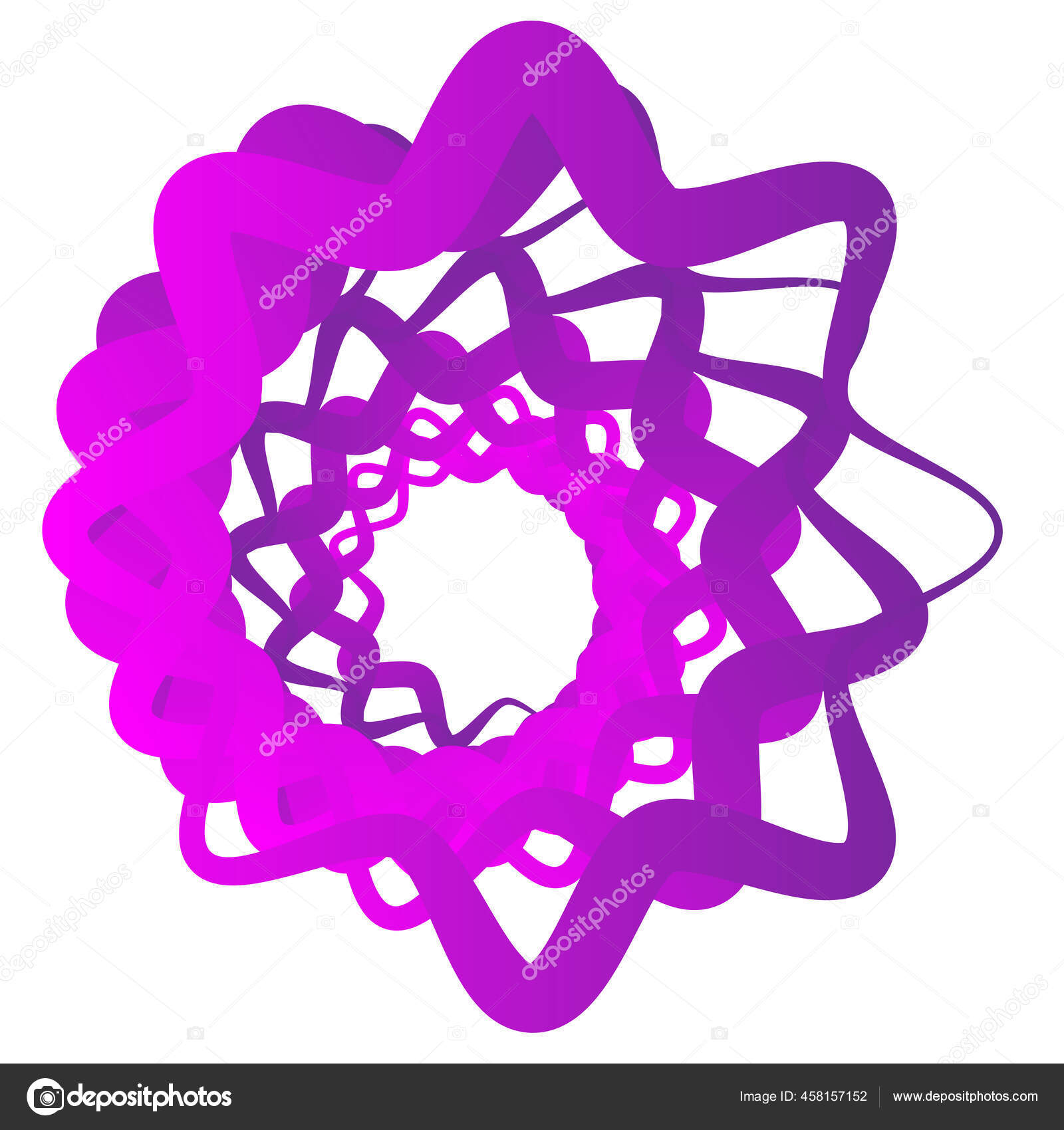 Crujido Líneas Entrecerradas Giradas Hacia Adentro Ilustración Circular ...