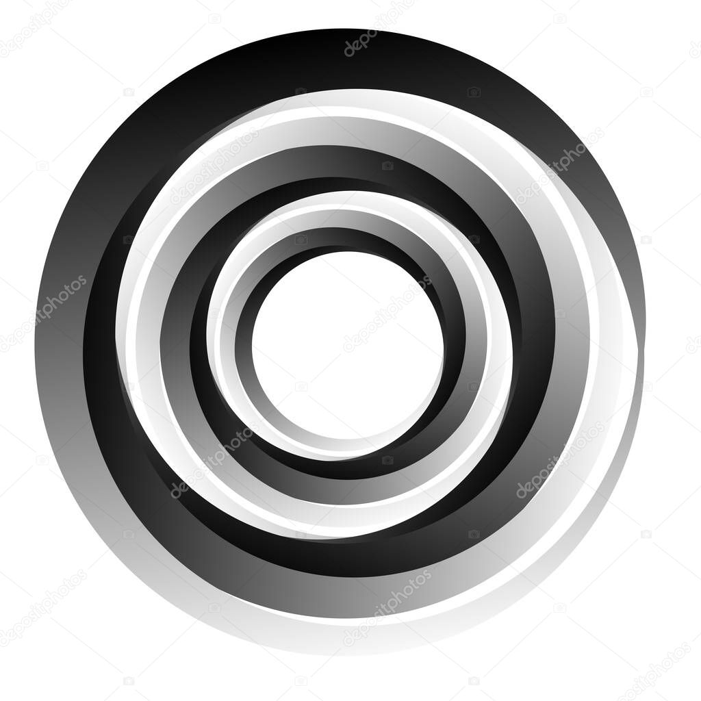Círculo Cíclico Hélice Elemento Voluta Forma Concéntrica Con Rotación ...