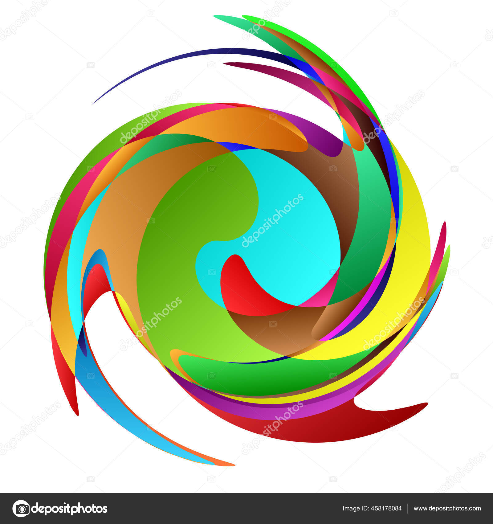 Cyclical Circle Helix Volute Element Concentric Shape Rotation ...