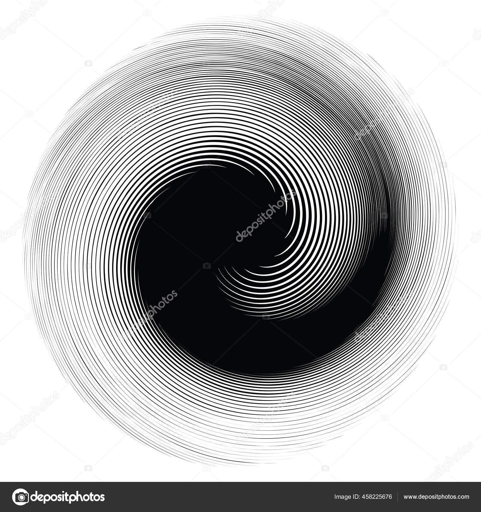 Swirl Twirl Spiral Shape Element Motif Rotation Torsion Effect Stock ...