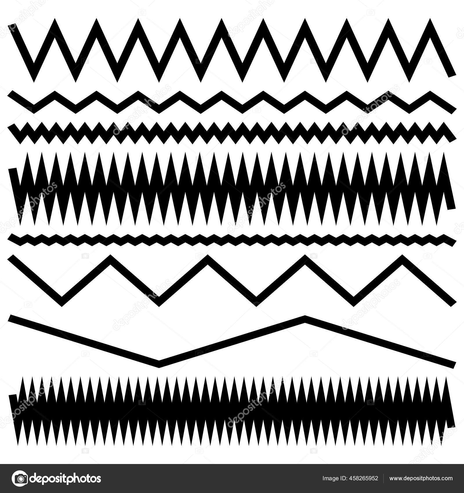 Wavy Waving Wave Lines Zig Zag Criss Cross Lines Vector Stock Vector ...
