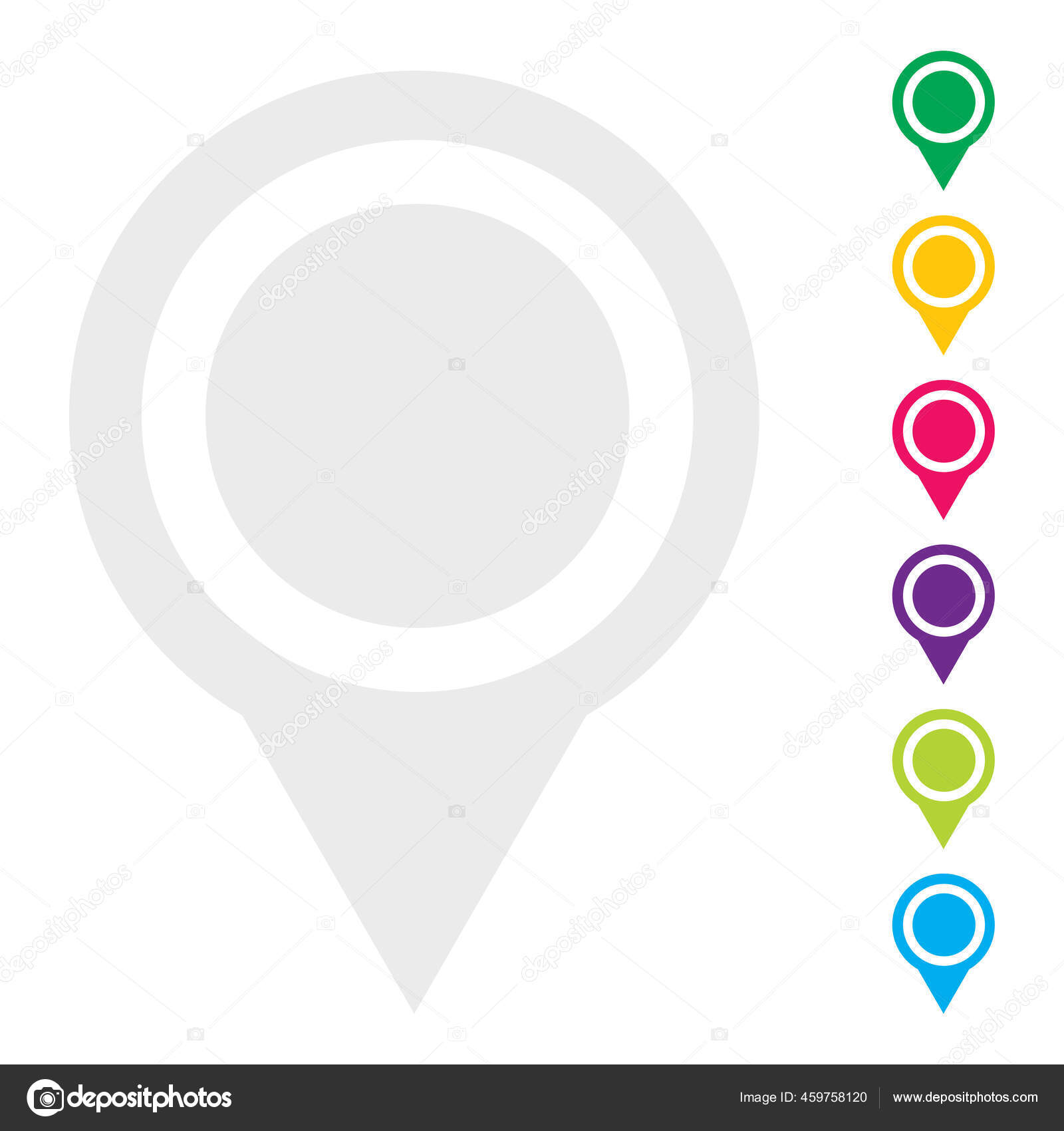 Map Marker Map Pin Location Icon Vector Illustration Clip Art Stock ...