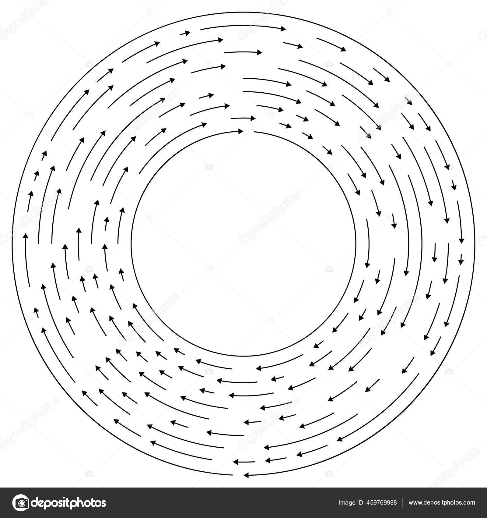 Spinning Arrows Circle Simple Vector Graphic Design Stock Vector by ...
