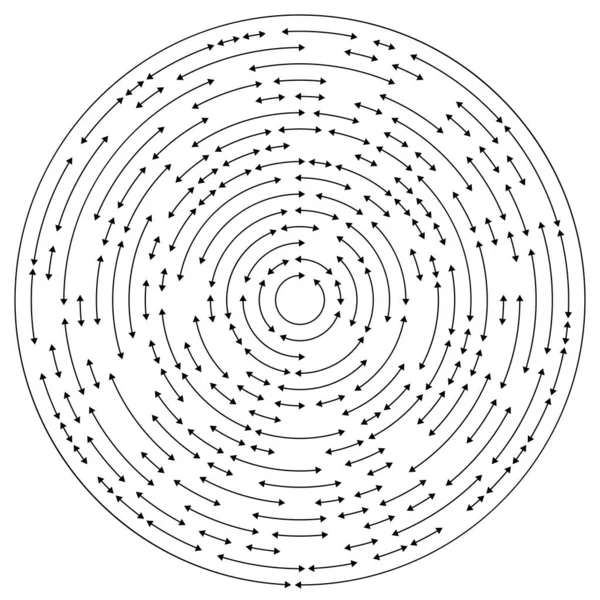 Circular Concentric Arrows Direction Vector Illustration Stock Vector ...