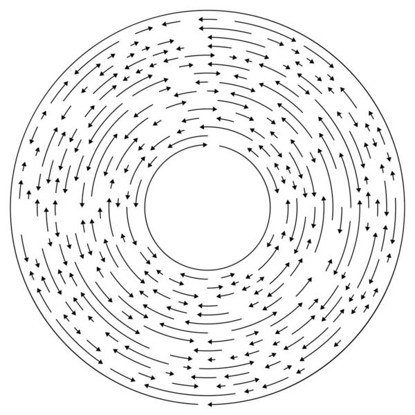 Circular Concentric Arrows Direction Vector Illustration Stock Vector ...