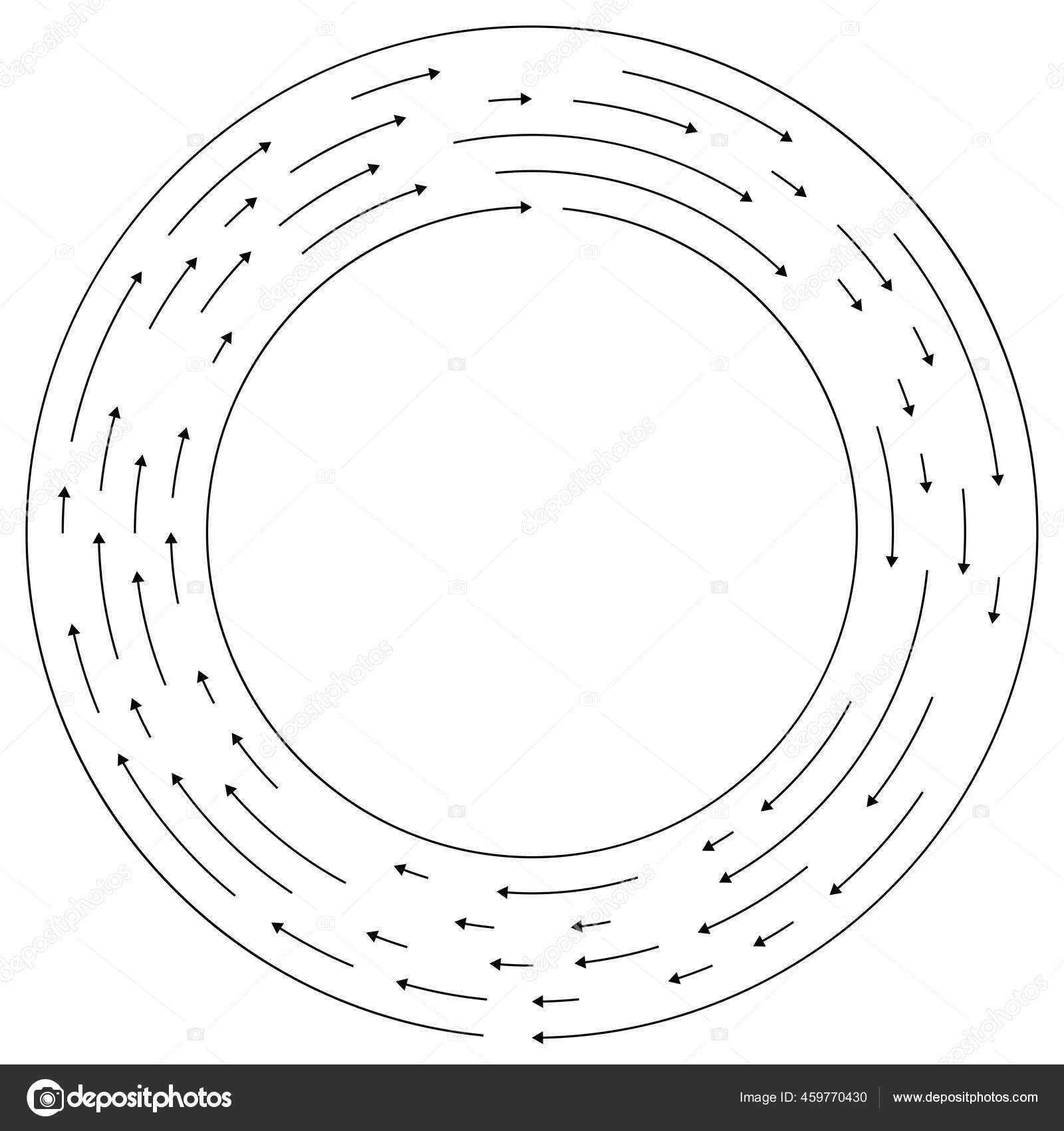 Spinning Arrows Circle Simple Vector Graphic Design Stock Vector by ...