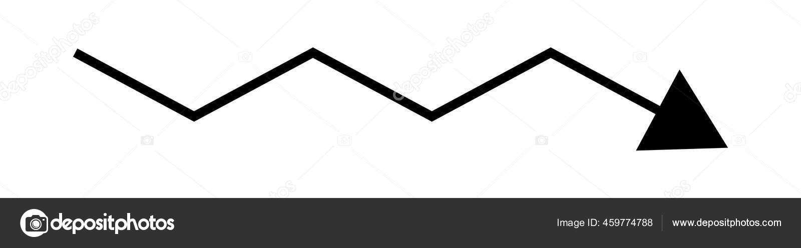 Fluctuating Arrow Curvy Zig Zag Criss Cross Arrow Shape Element Stock ...