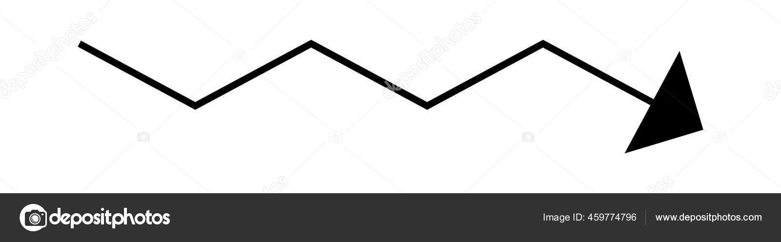 Fluctuación Flecha Curvas Zig Zag Elemento Forma Flecha Entrecruzada ...