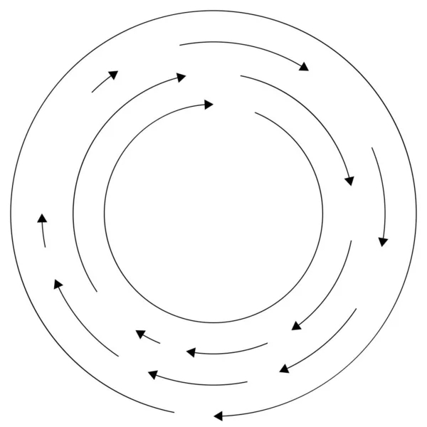 Circular Concentric Arrows Direction Vector Illustration Stock Vector ...