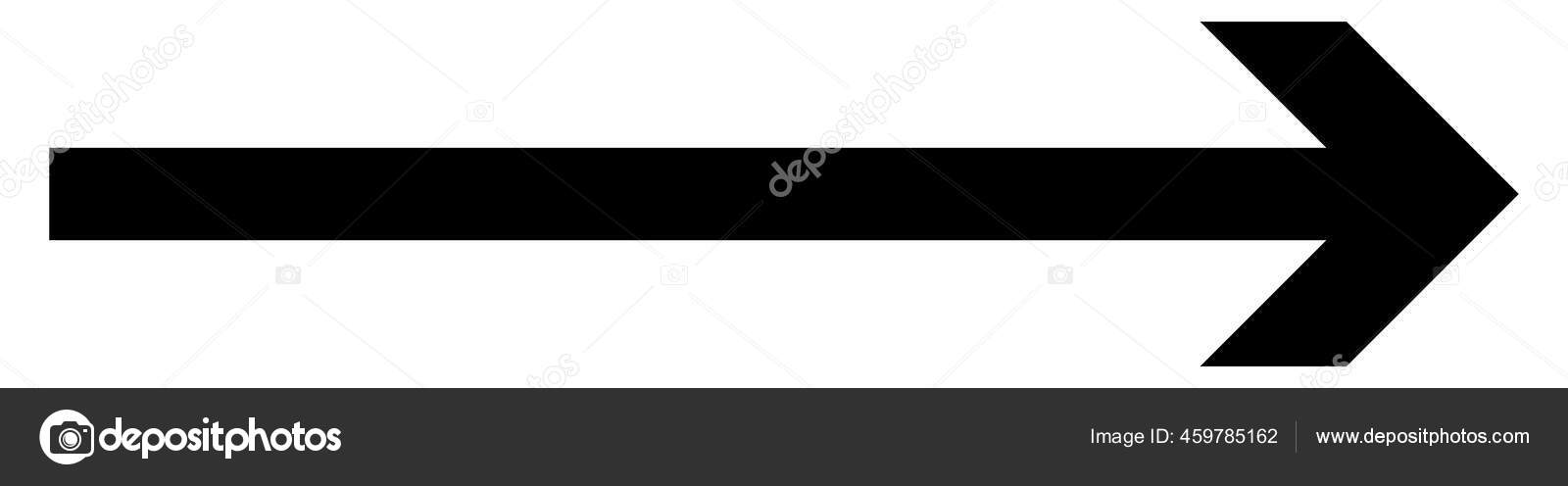 Flèche Noire Pointant Droite Élément Forme Flèche Vecteur par ...