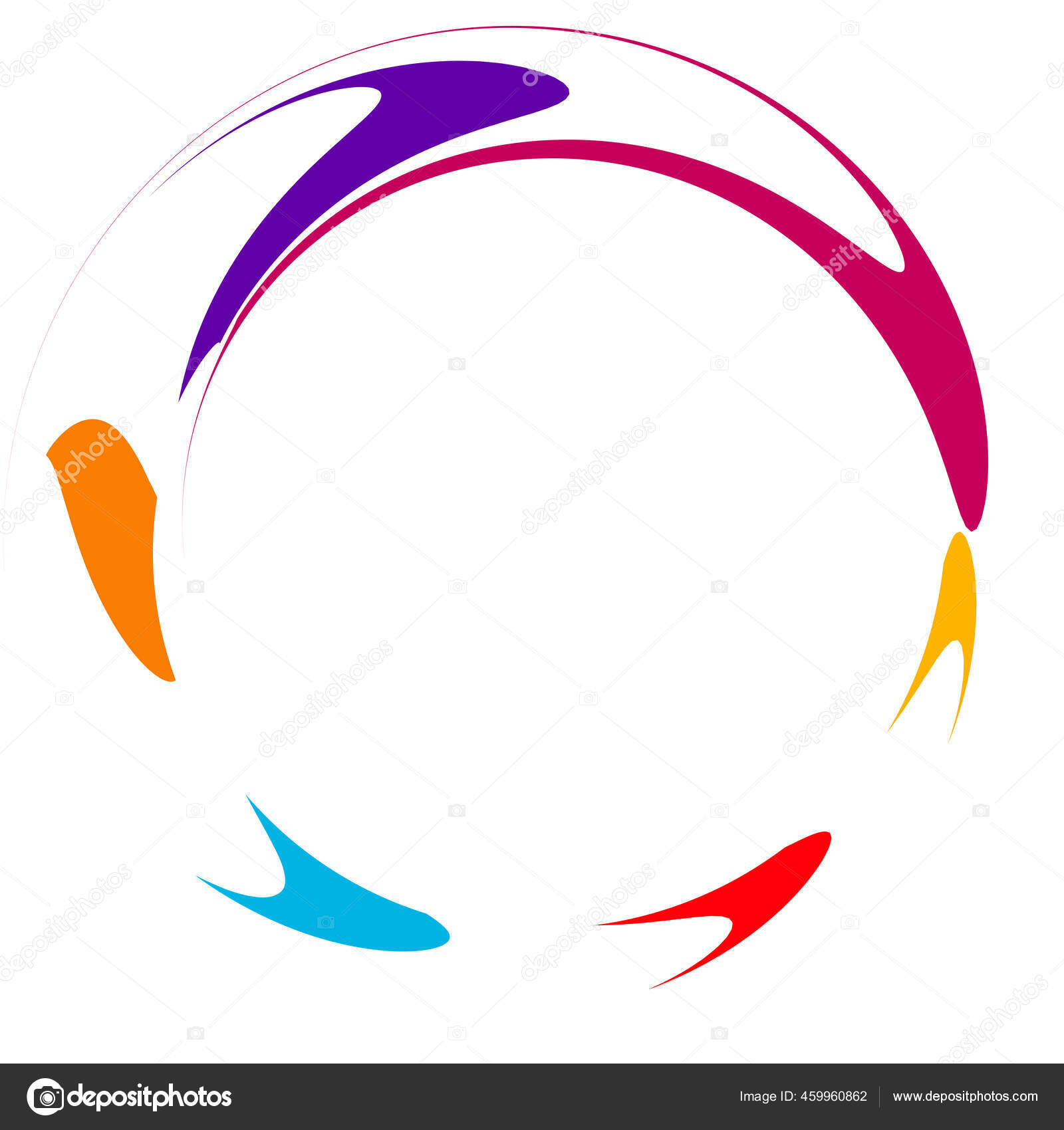 Radial Abstract Geometric Circle Design Element Circular Shape Design ...